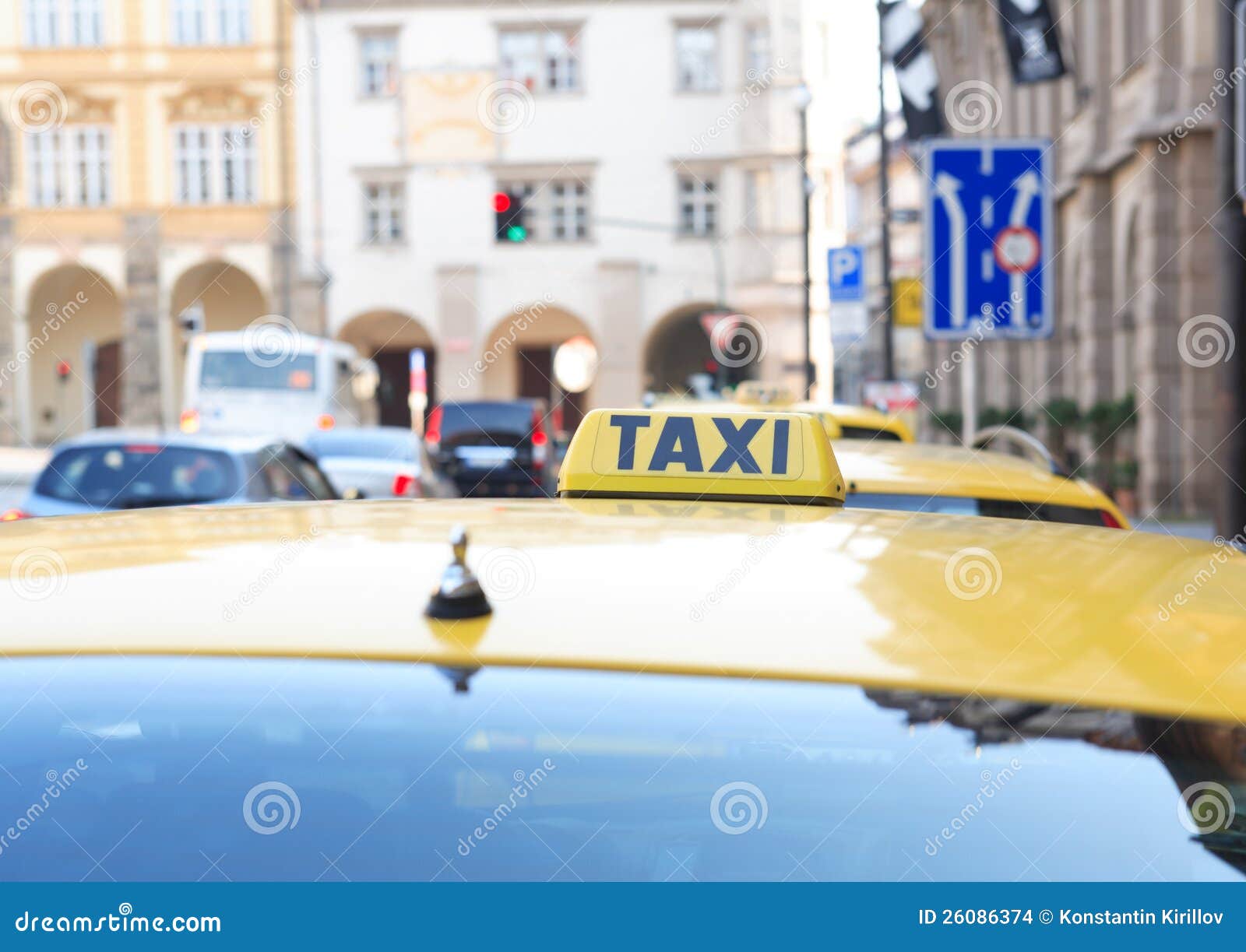 Taxi Stand stock photo. Image of scene, urban, waiting - 26086374