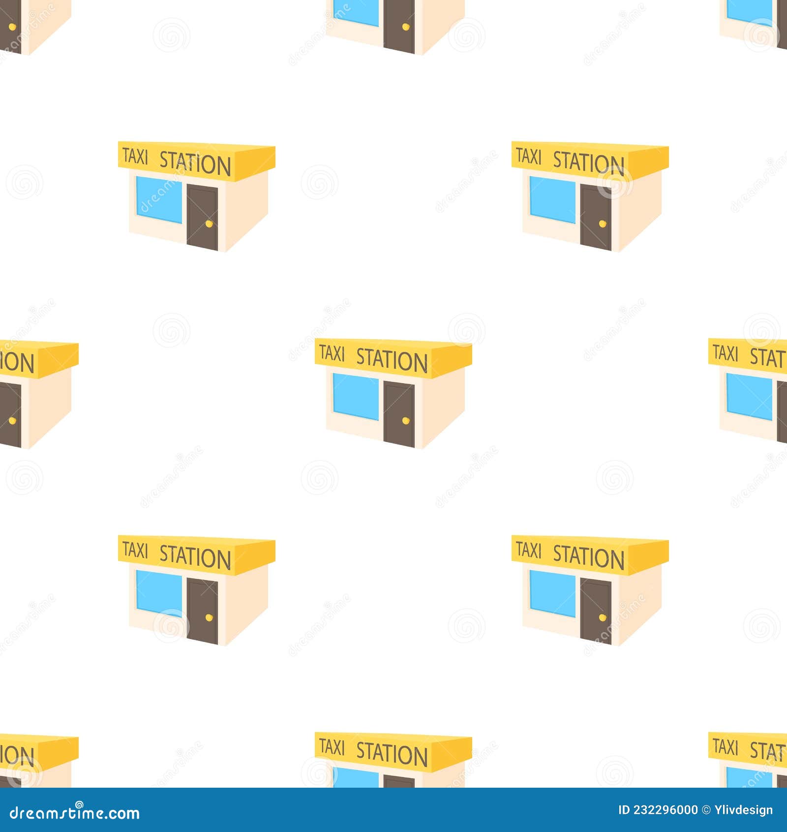 Taxi Station Pattern Seamless Vector Stock Vector - Illustration of ...
