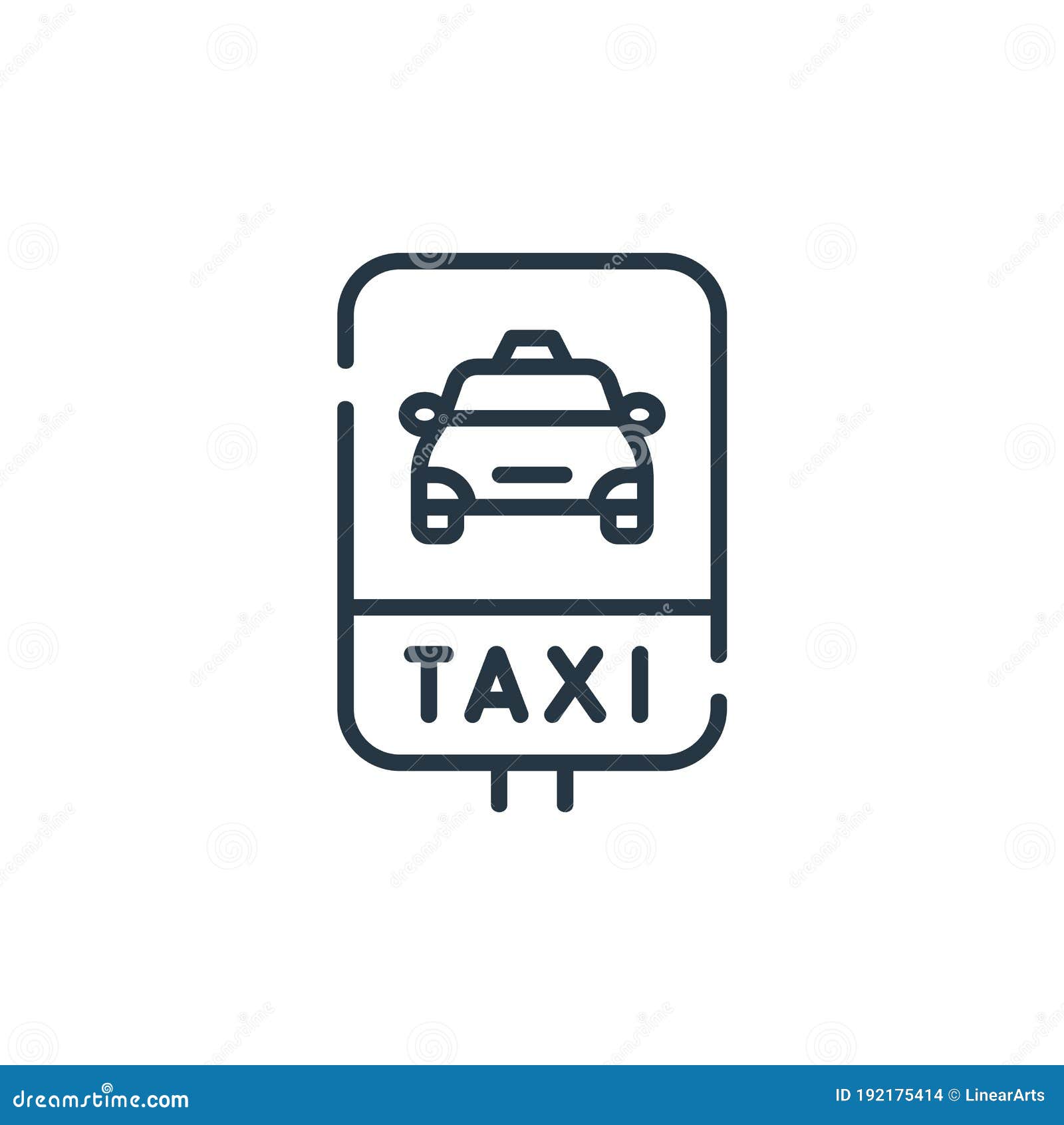 Taxi Stop Icon Vector from Public Transportation Concept. Thin Line ...