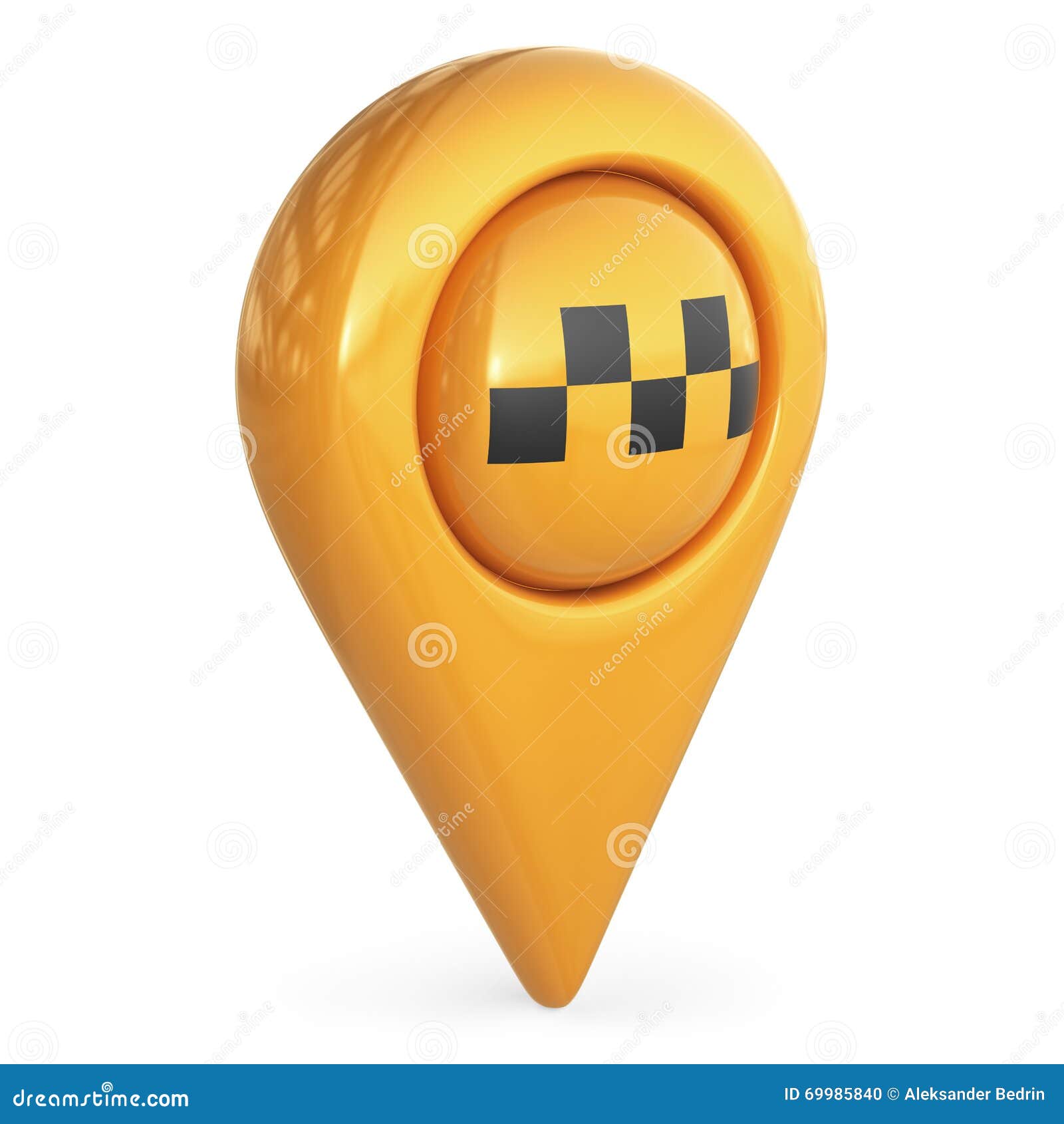 Taxi Target Map Pointer. GPS Locate Symbol; 3D Icon Royalty-Free Stock ...