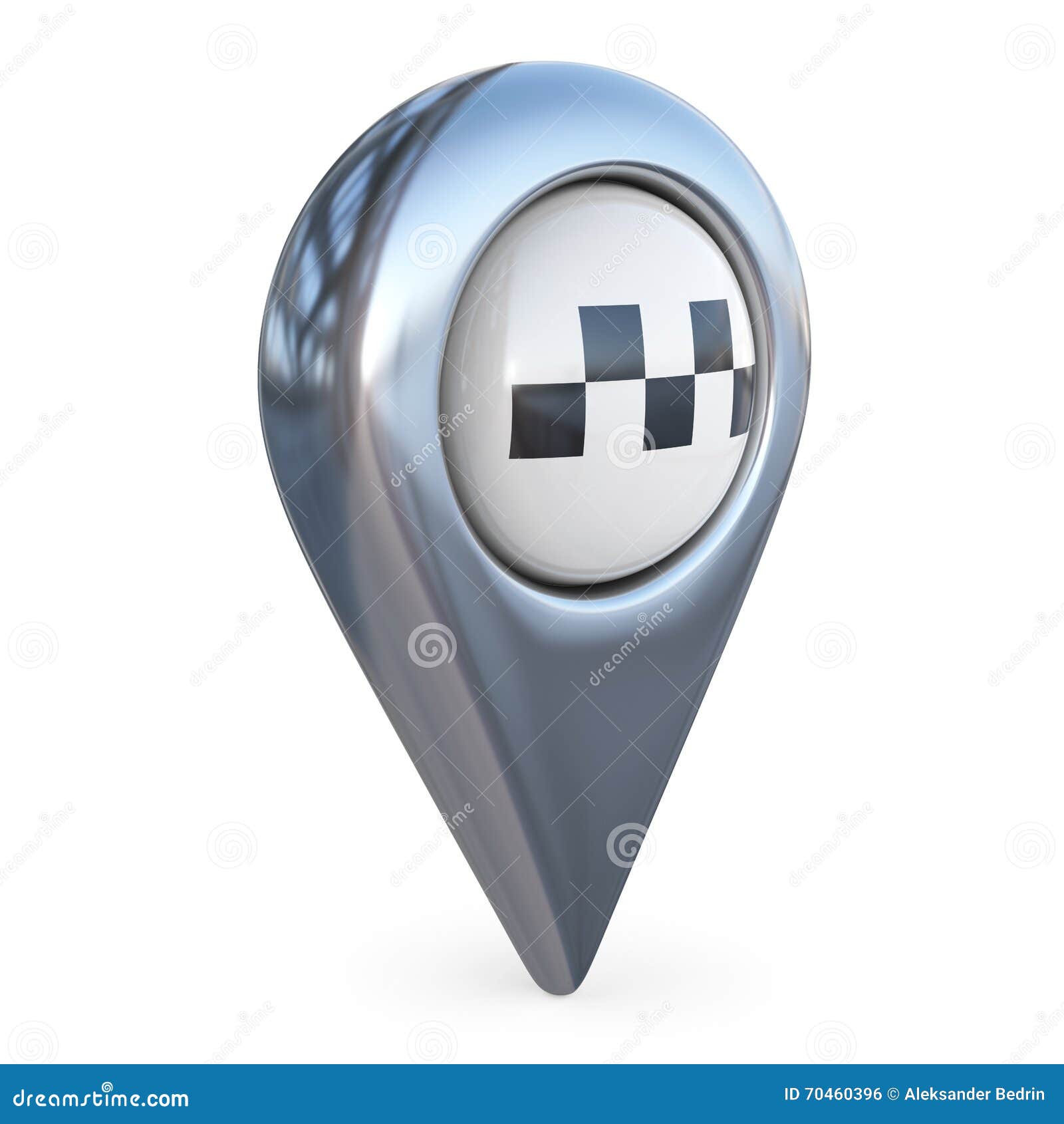 Taxi Target Map Pointer. GPS Locate Symbol; 3D Icon Royalty-Free Stock ...
