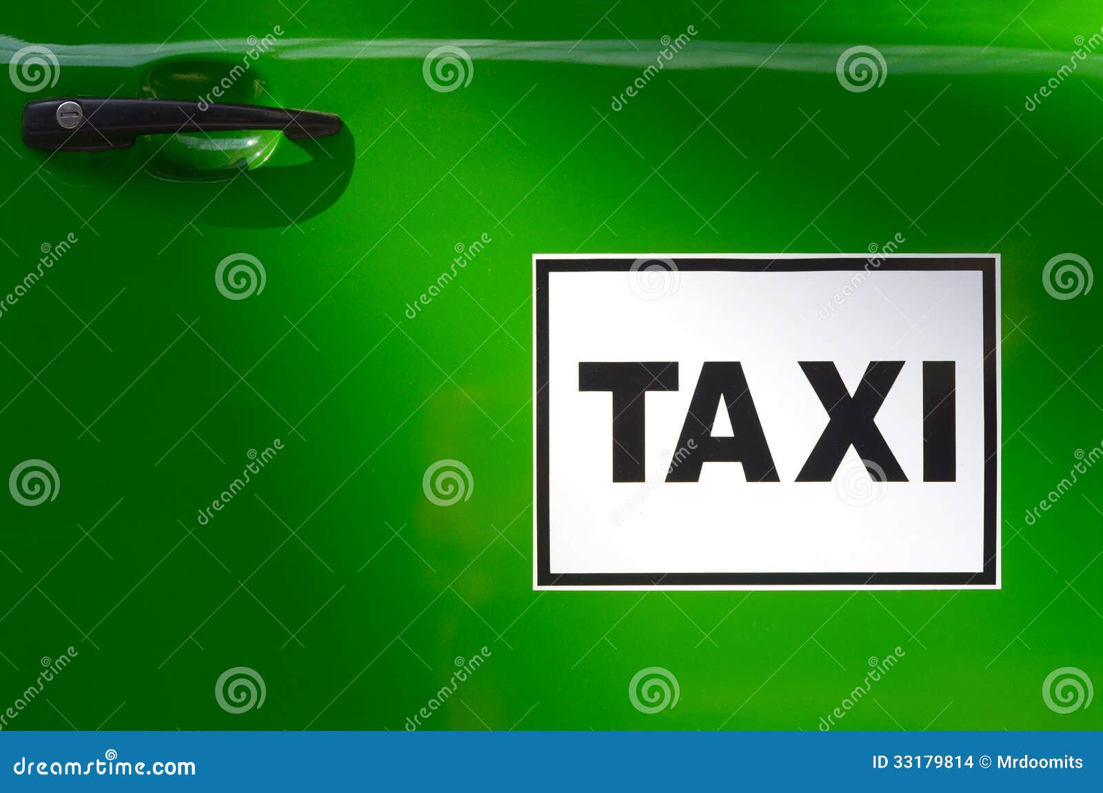 Taxi verde foto de archivo. Imagen de foco, pasajero - 33179814