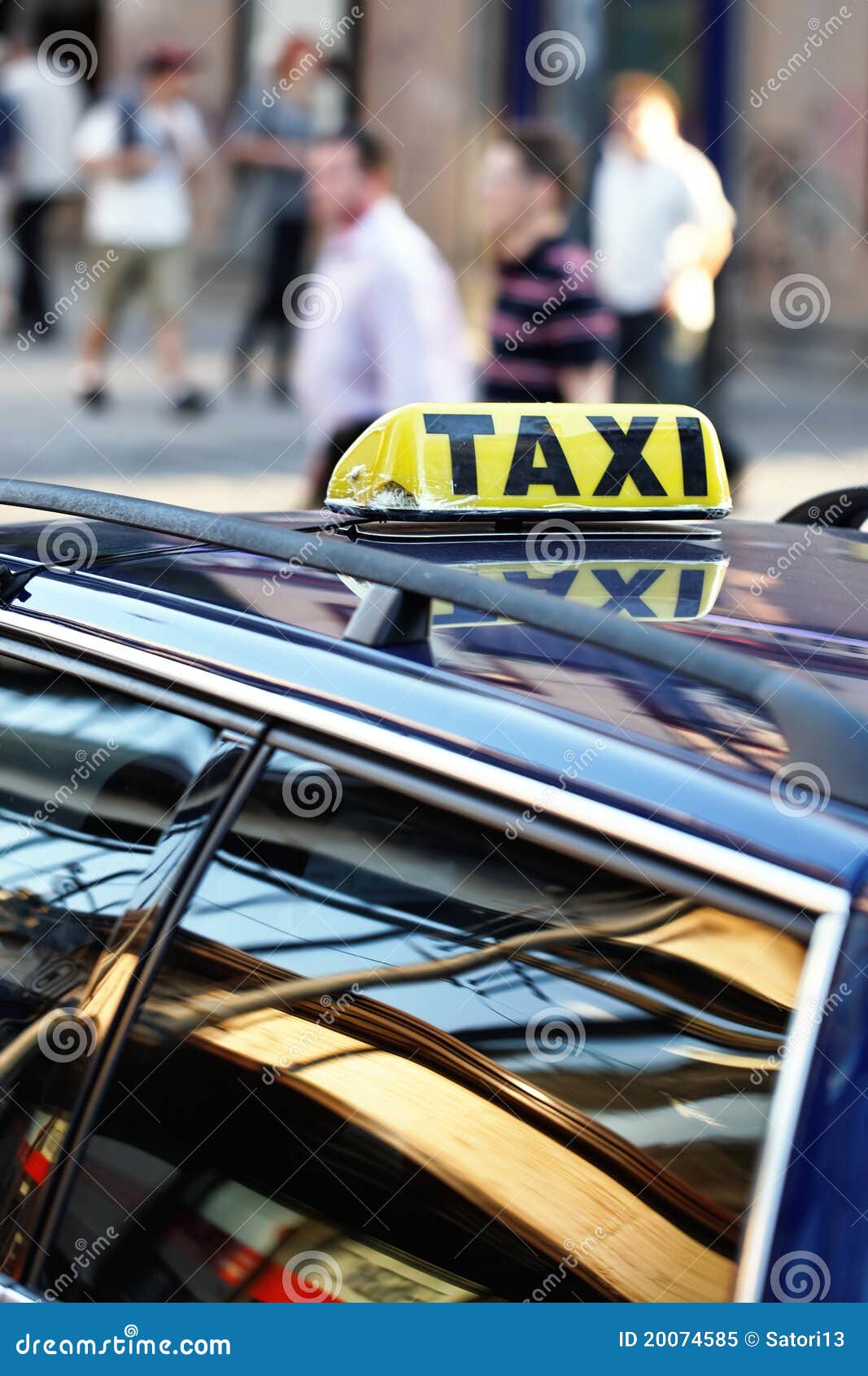 Taxi Waiting At Night For Passengers Stock Image | CartoonDealer.com ...