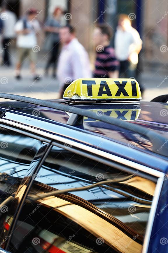 Taxi waiting for clients stock image. Image of taxi, blur - 20074585