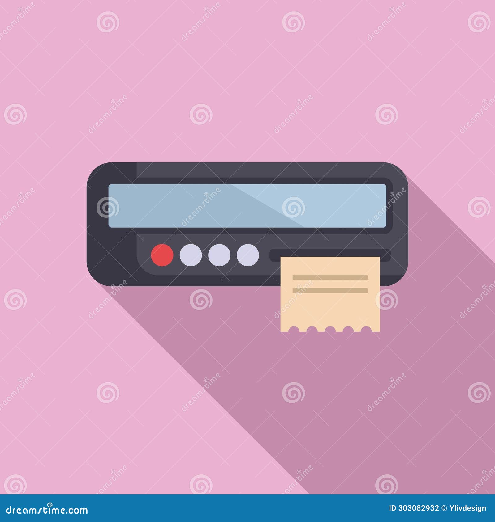 Taximeter Cab Paper Icon Flat Vector. Travel Service Stock Illustration ...