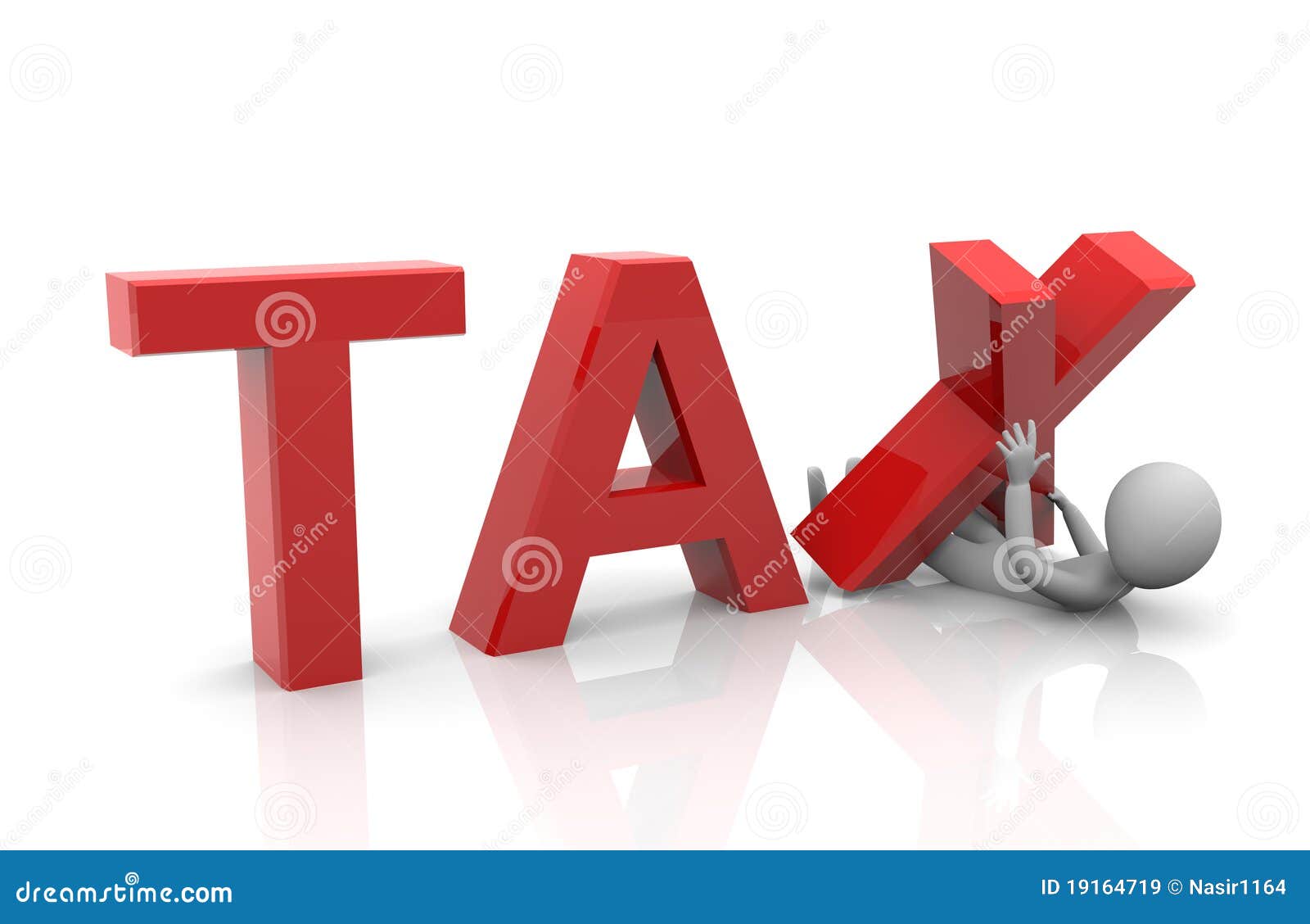 Taxpayer Under Heavy Tax Burden Stock Illustration - Illustration of ...