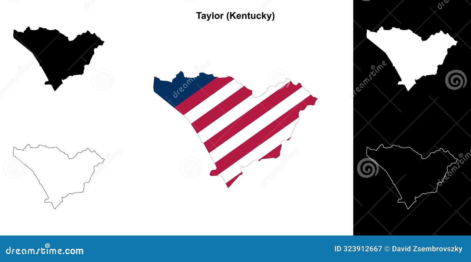 Taylor Outline Map Vector Illustration | CartoonDealer.com #323912667