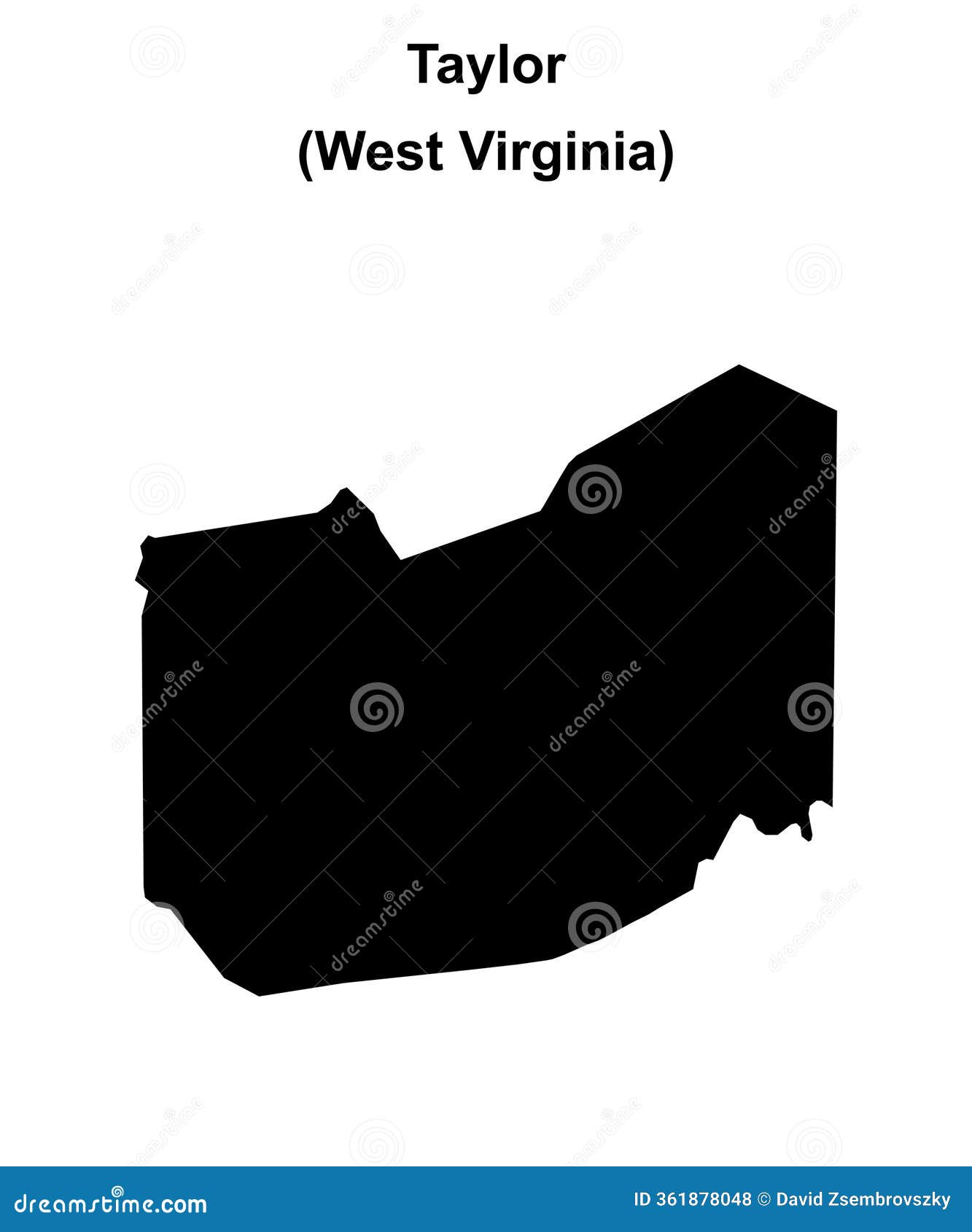 Taylor Outline Map Cartoon Vector | CartoonDealer.com #361876795