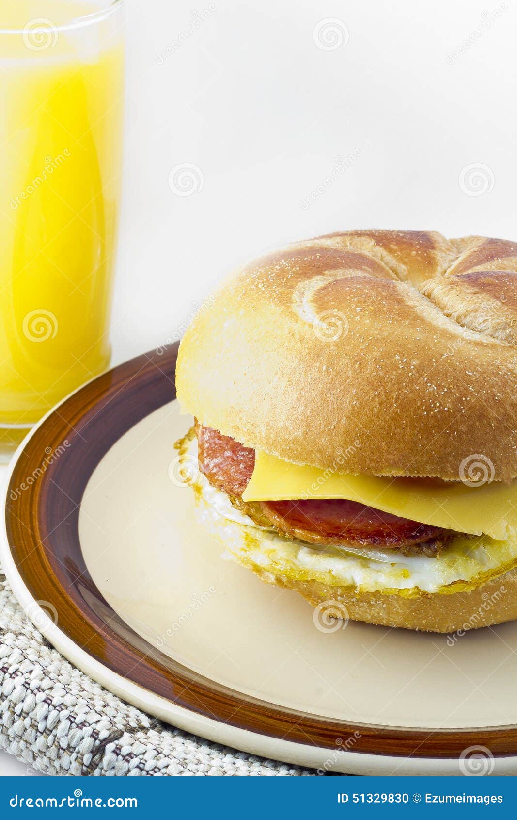 Taylor Ham Breakfast Sandwich Stock Photo - Image of breakfast, pork ...