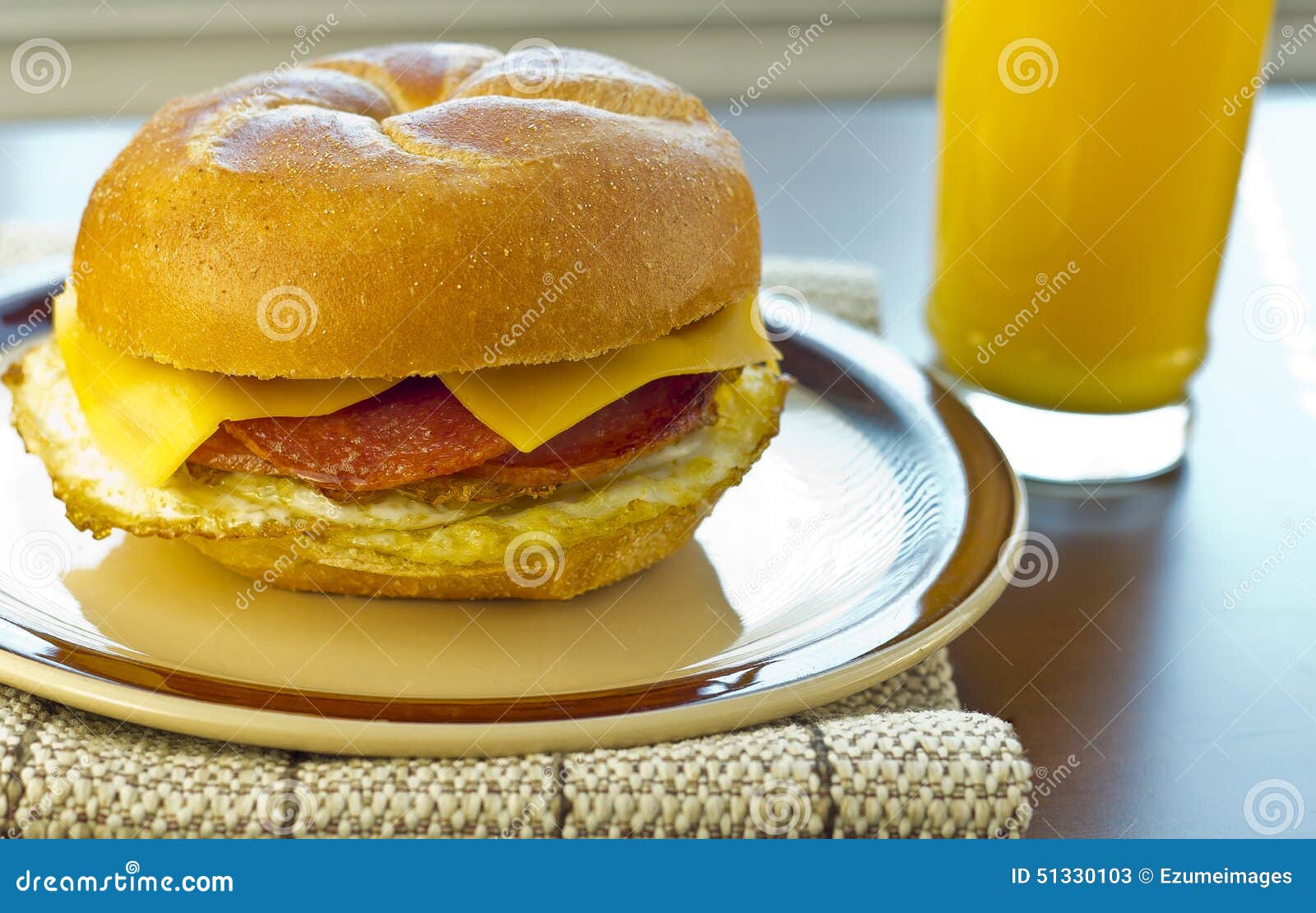 Taylor Ham Breakfast Sandwich Stock Image - Image of fattening ...