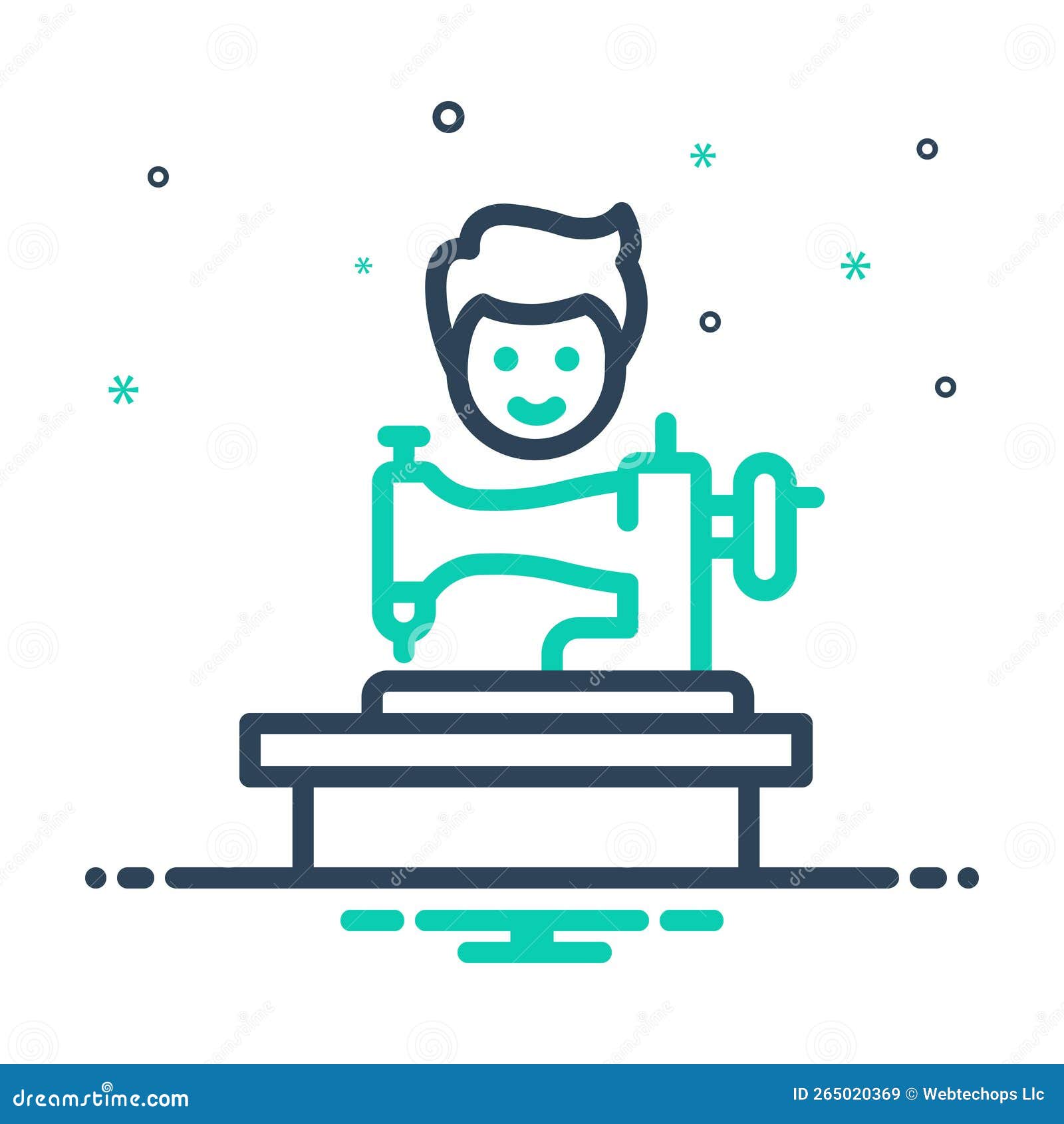 Mix Icon for Taylor, Machine and Job Stock Illustration - Illustration ...