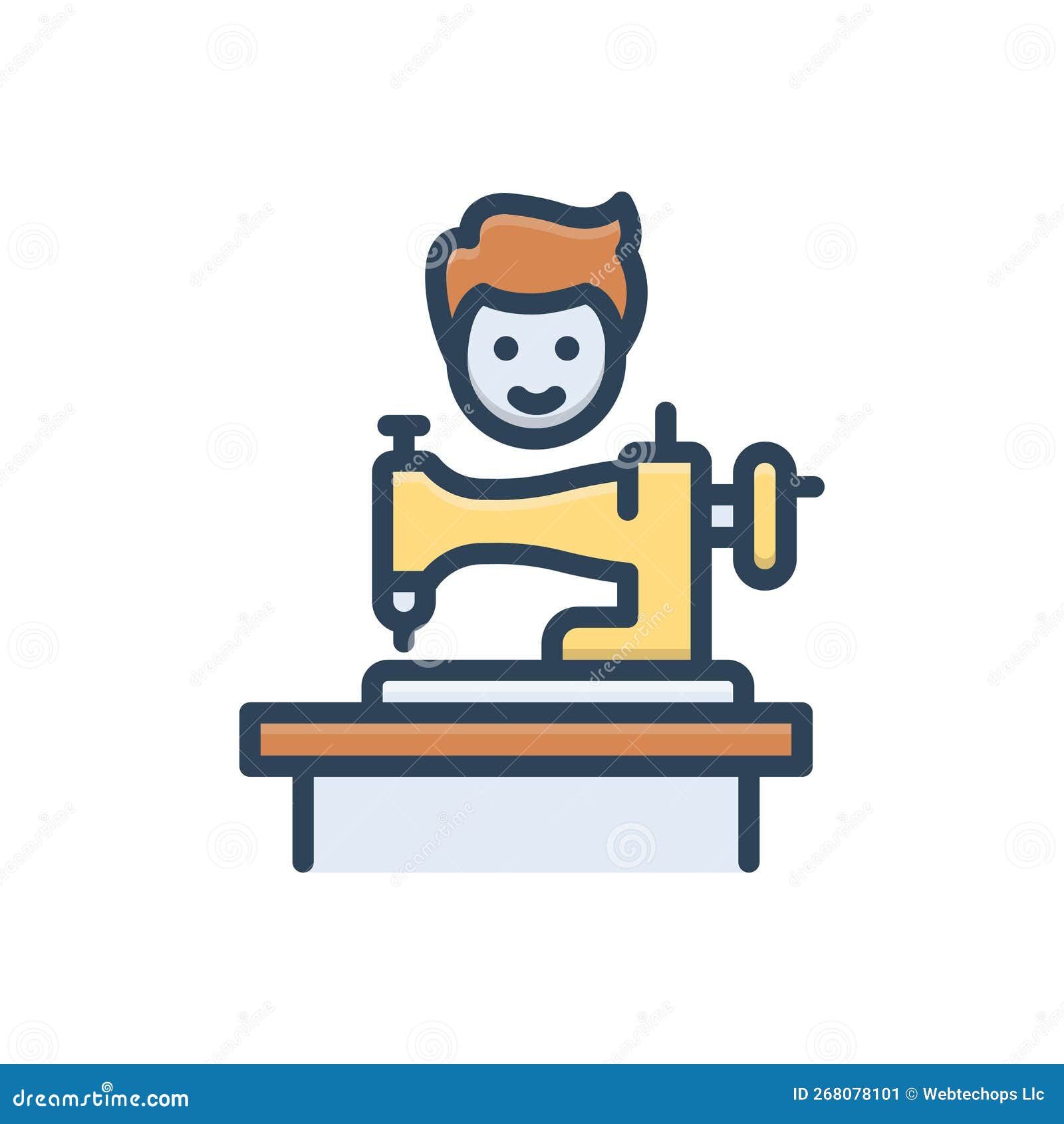 Color Illustration Icon for Taylor, Machine and Shop Stock Illustration ...