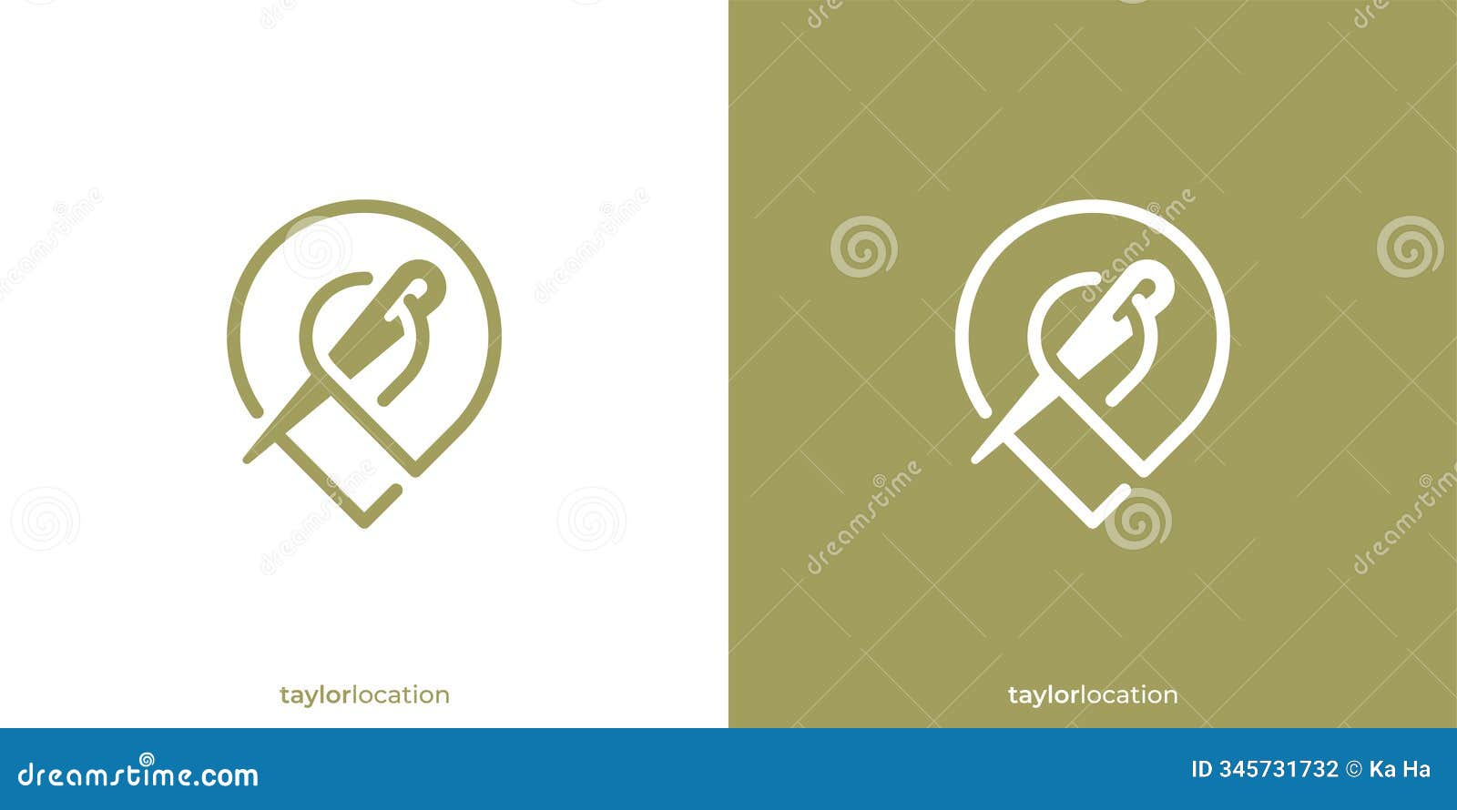 Simple Taylor Map Logo. Neddle And Location, Map, Point With Lineart ...