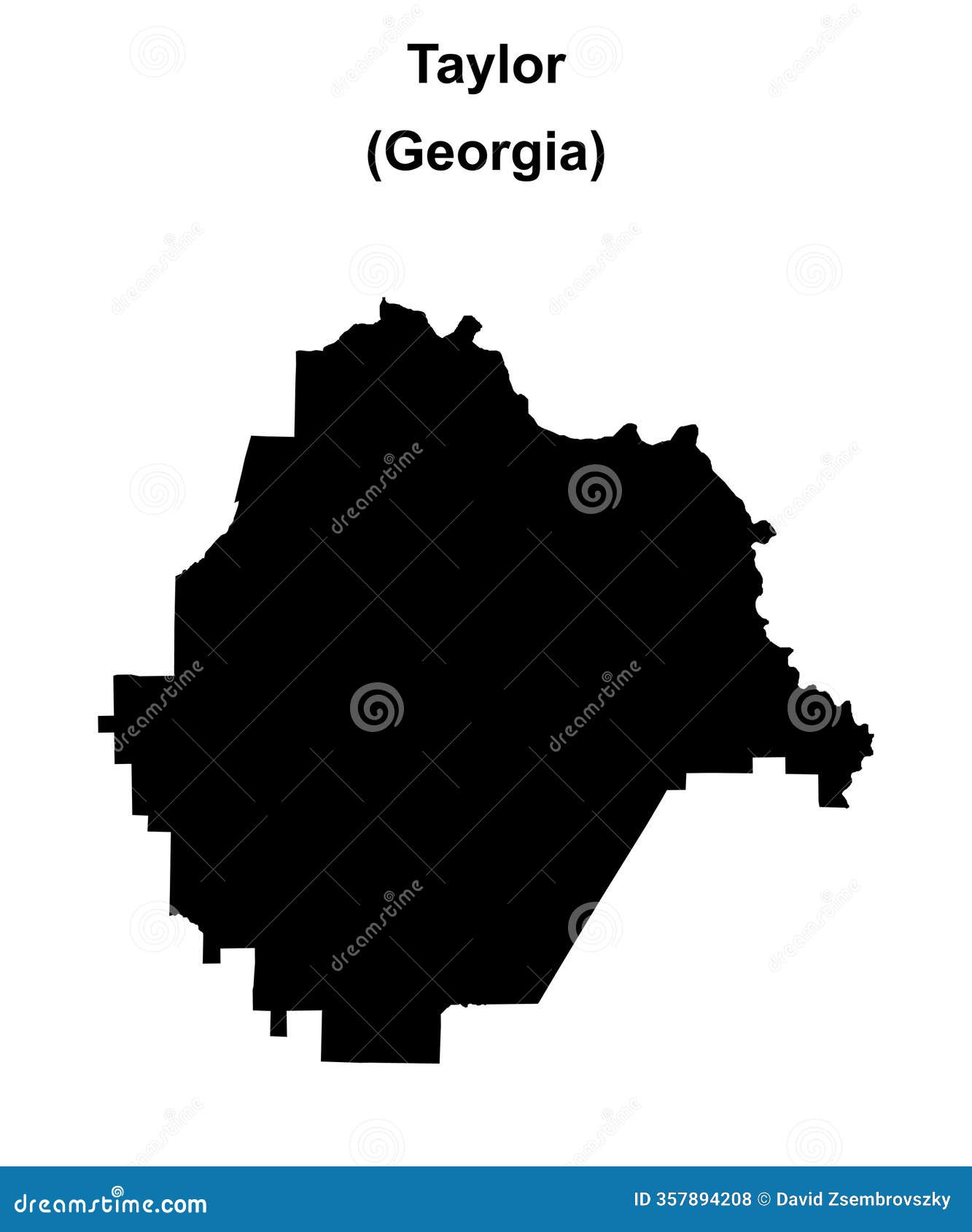 Taylor Outline Map Vector Illustration | CartoonDealer.com #361544222