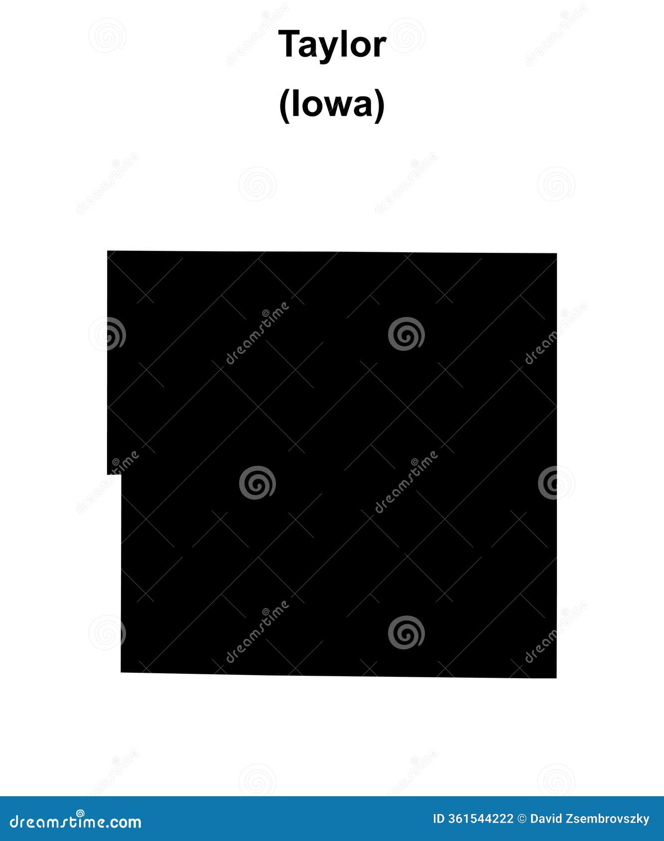 Taylor outline map stock illustration. Illustration of contour - 361544222