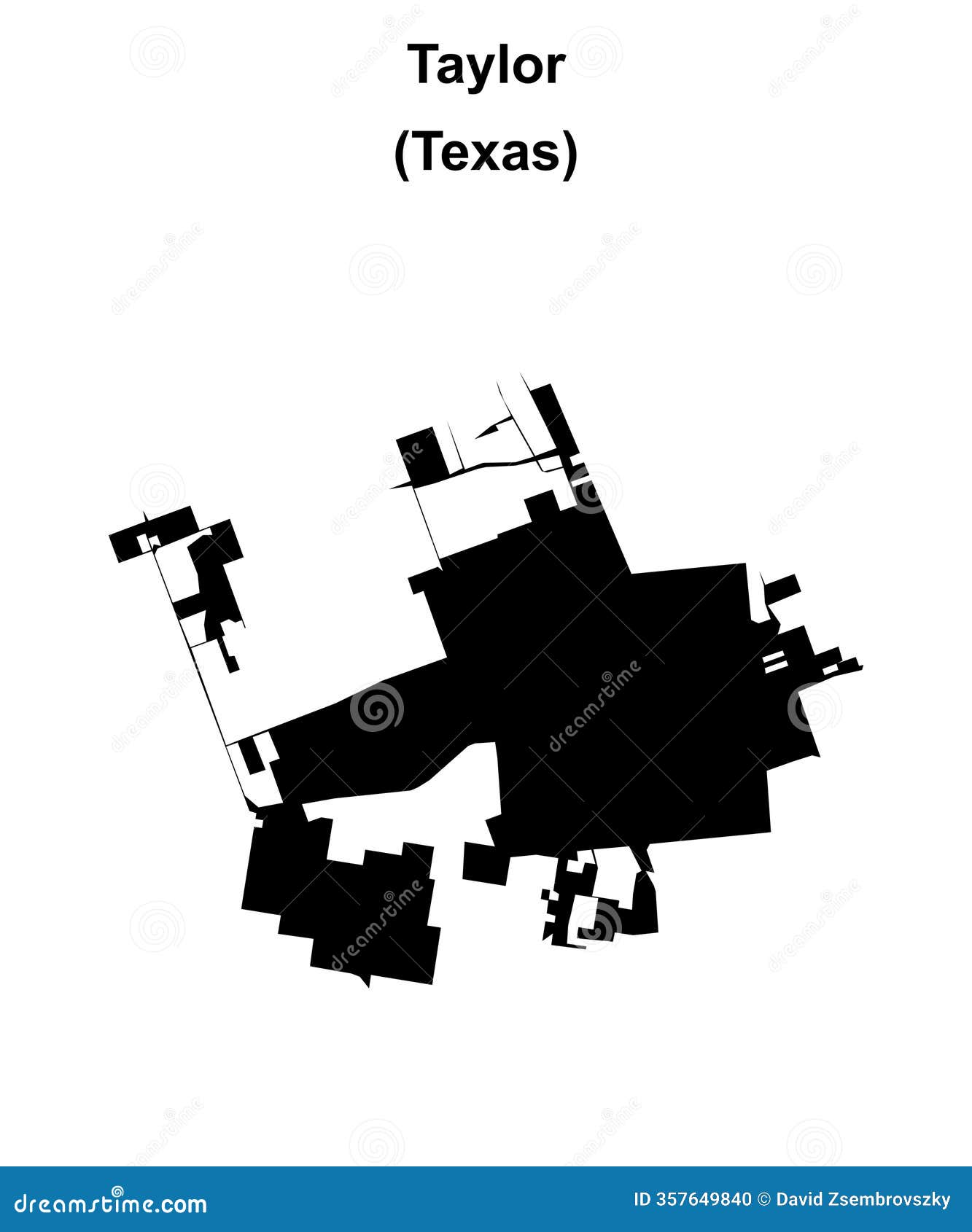 Taylor Outline Map Stock Photo | CartoonDealer.com #361794312