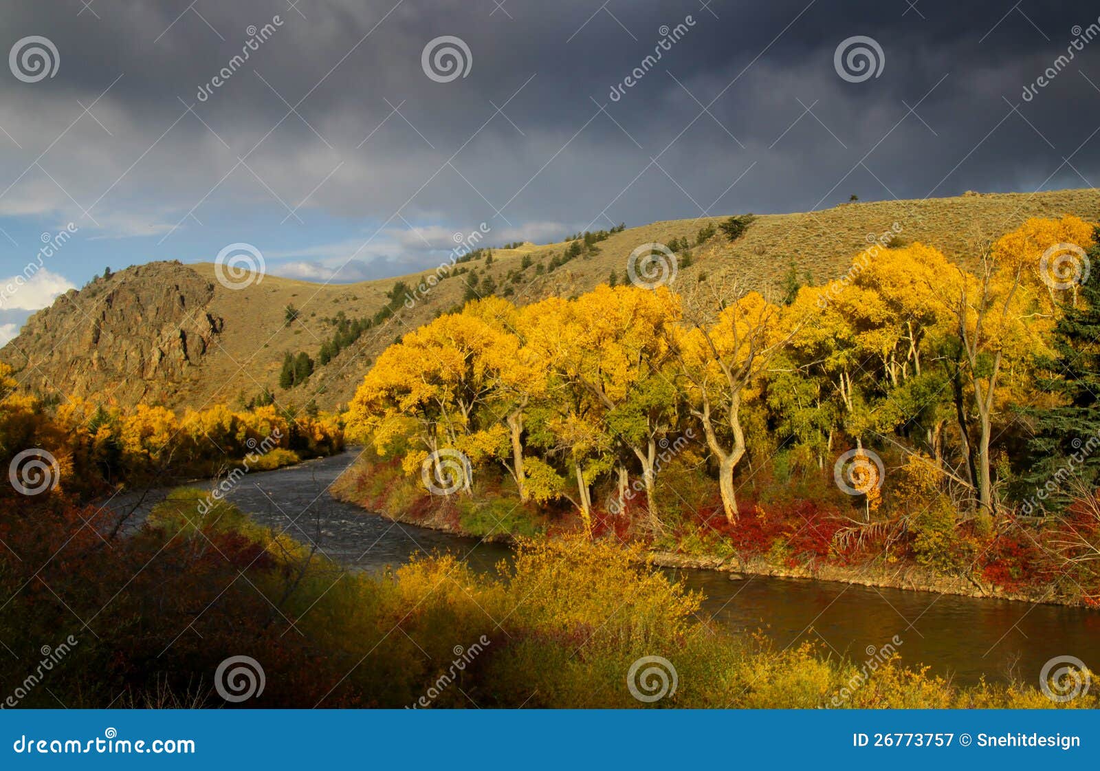 Taylor river stock image. Image of waterway, cloudy, change - 26773757