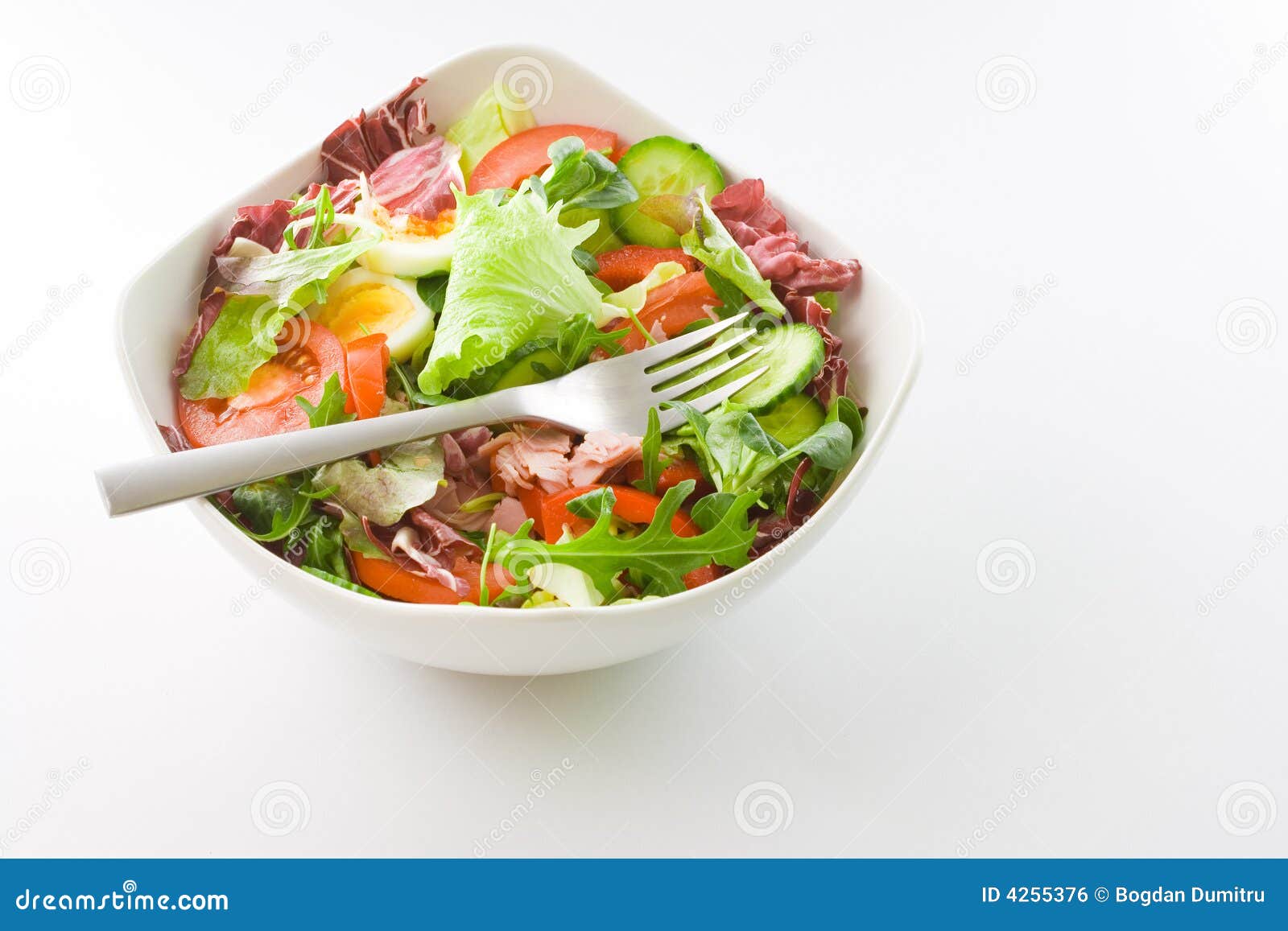 Tazón De Fuente De Ensalada Foto de archivo - Imagen de almuerzo ...