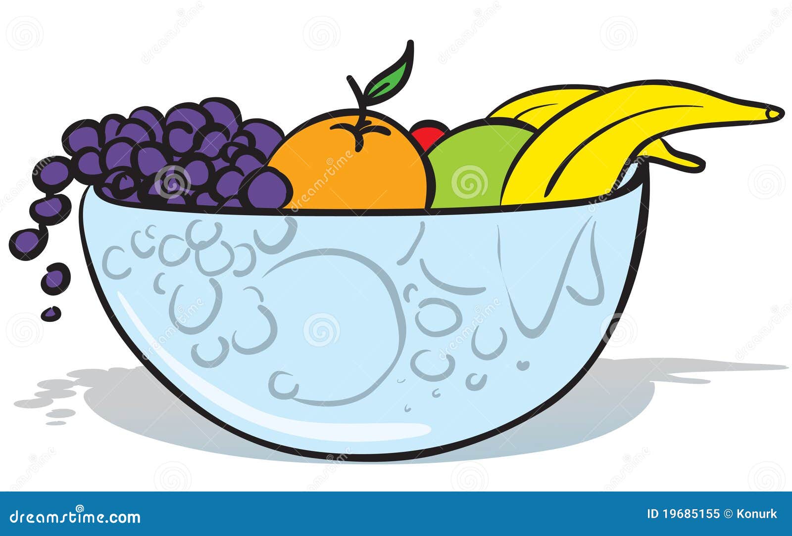 Tazón de fuente de fruta ilustración del vector. Ilustración de ...