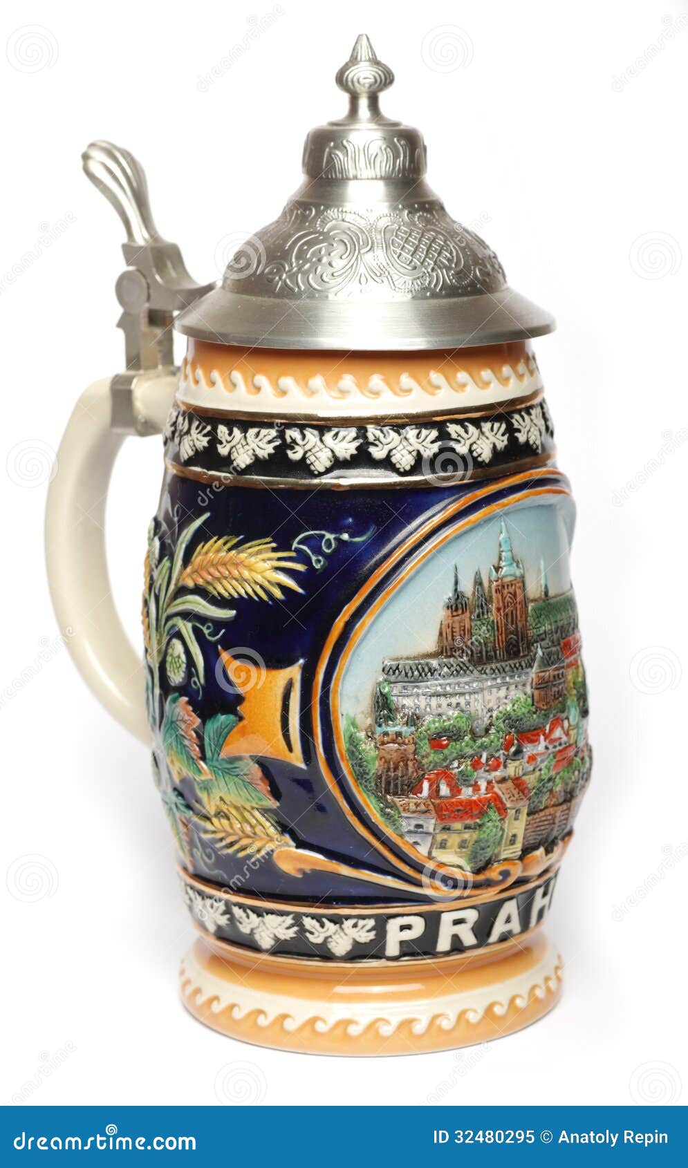 Tazza Di Birra Ceca Tradizionale Immagine Stock - Immagine di ...