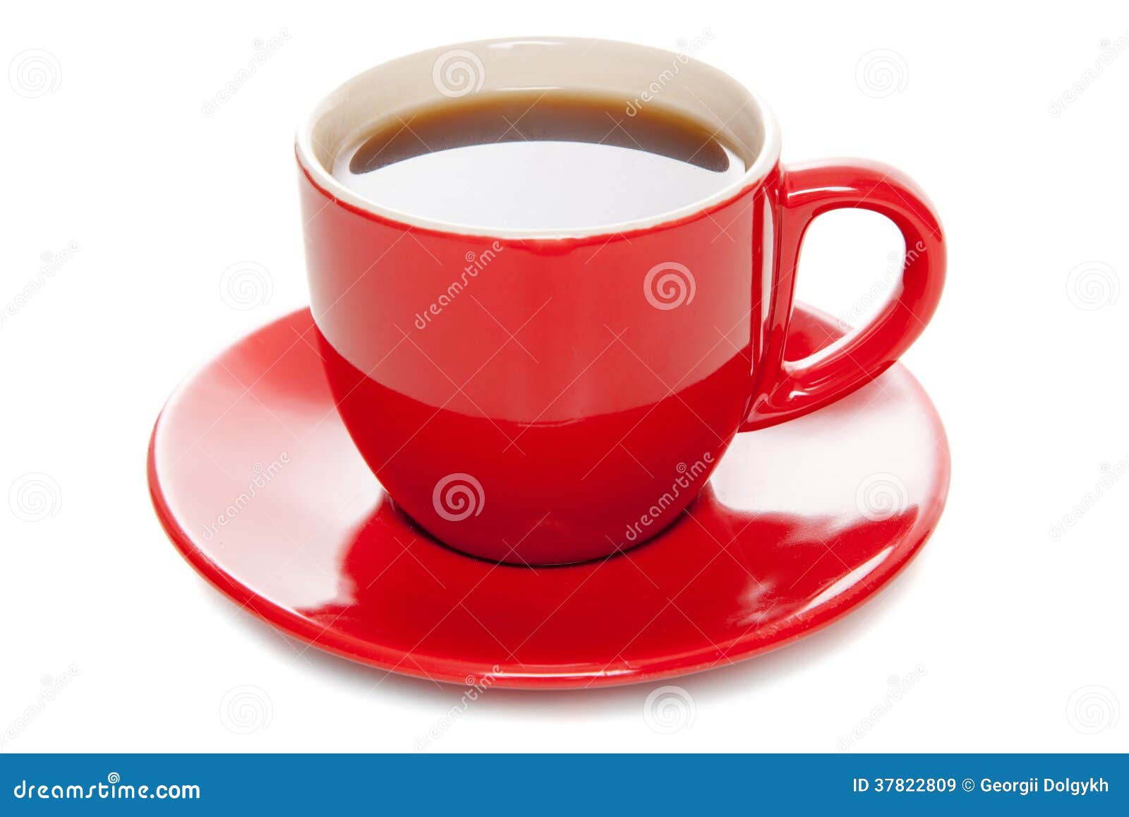 Tazza di caffè rossa immagine stock. Immagine di oggetto - 37822809