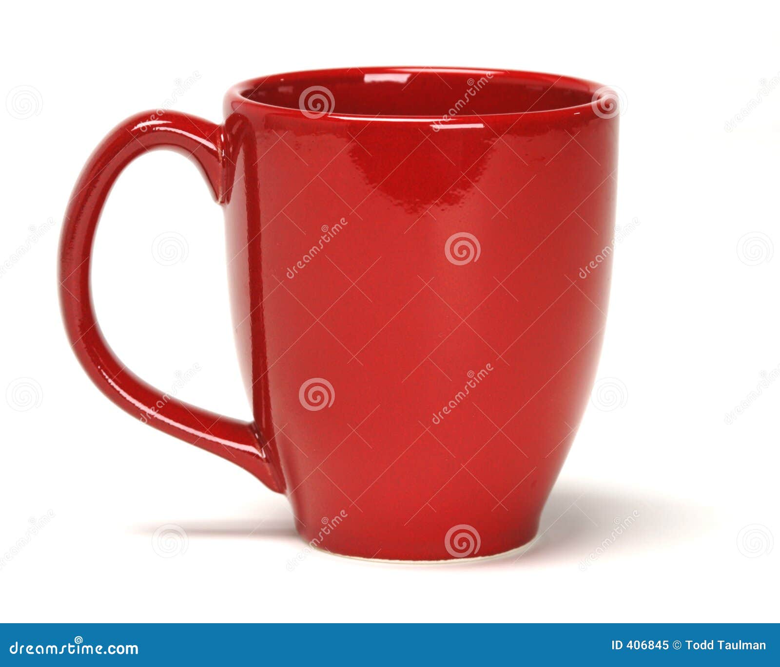 Tazza rossa immagine stock. Immagine di colazione, bevanda - 406845