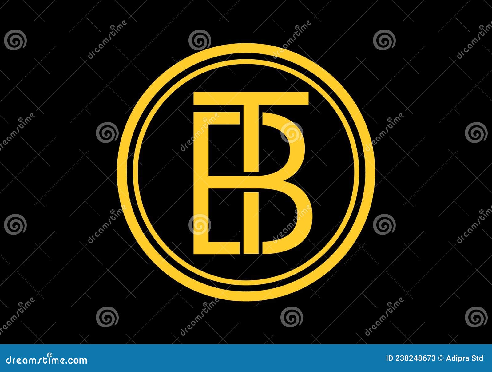 TB or BT initial letter stock vector. Illustration of business - 238248673