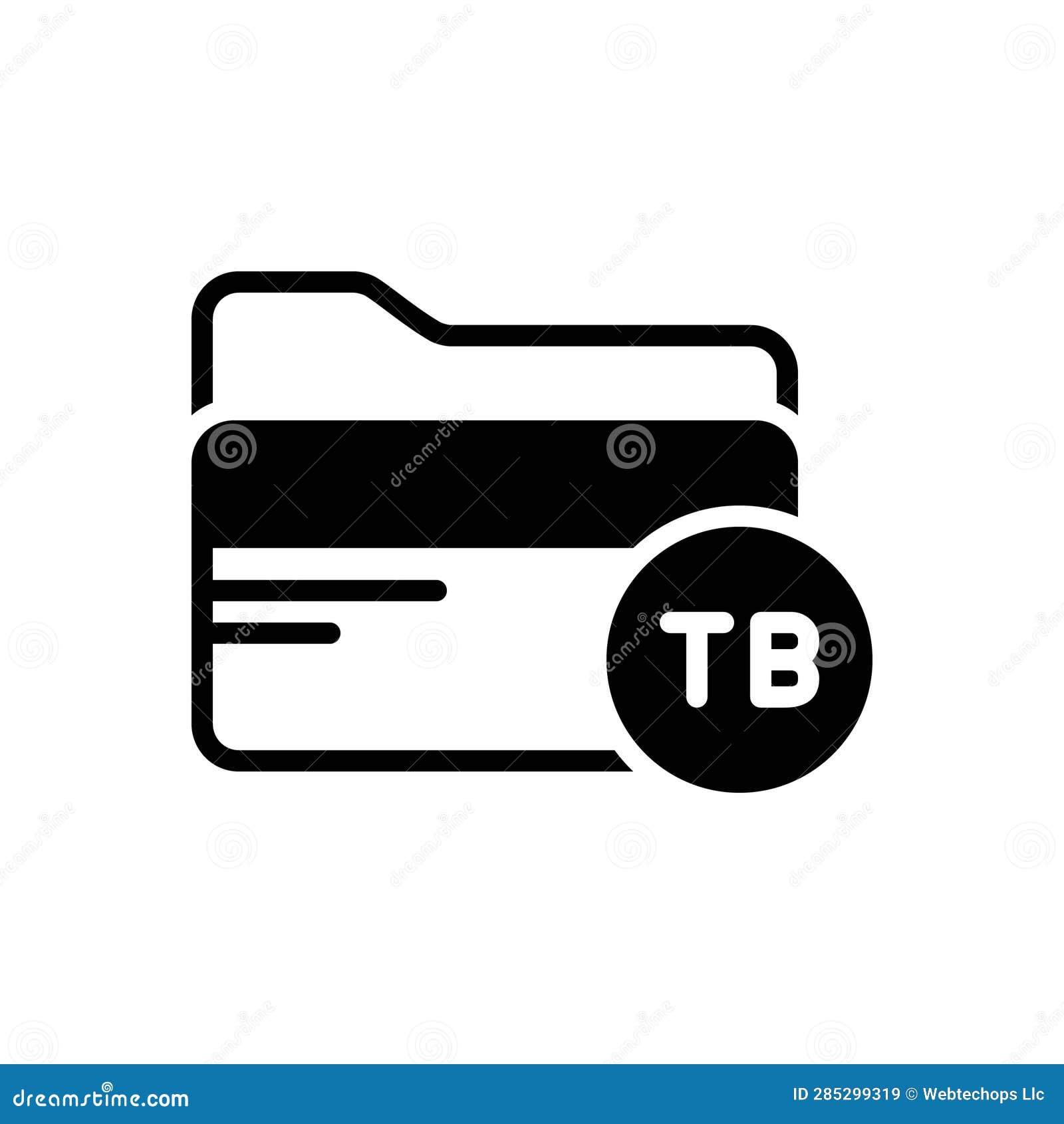 Black Solid Icon for Tb, Folder and Multimedia Stock Vector ...