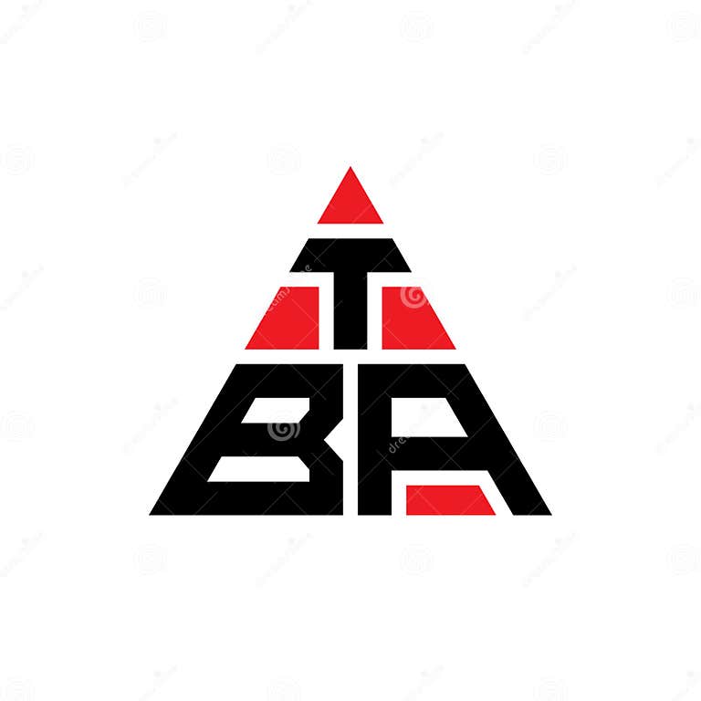 TBA Triangle Letter Logo Design with Triangle Shape. TBA Triangle Logo ...