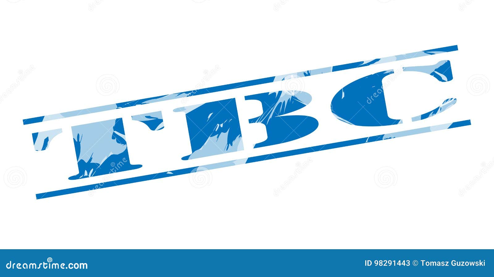 Tbc blue stamp stock illustration. Illustration of background - 98291443