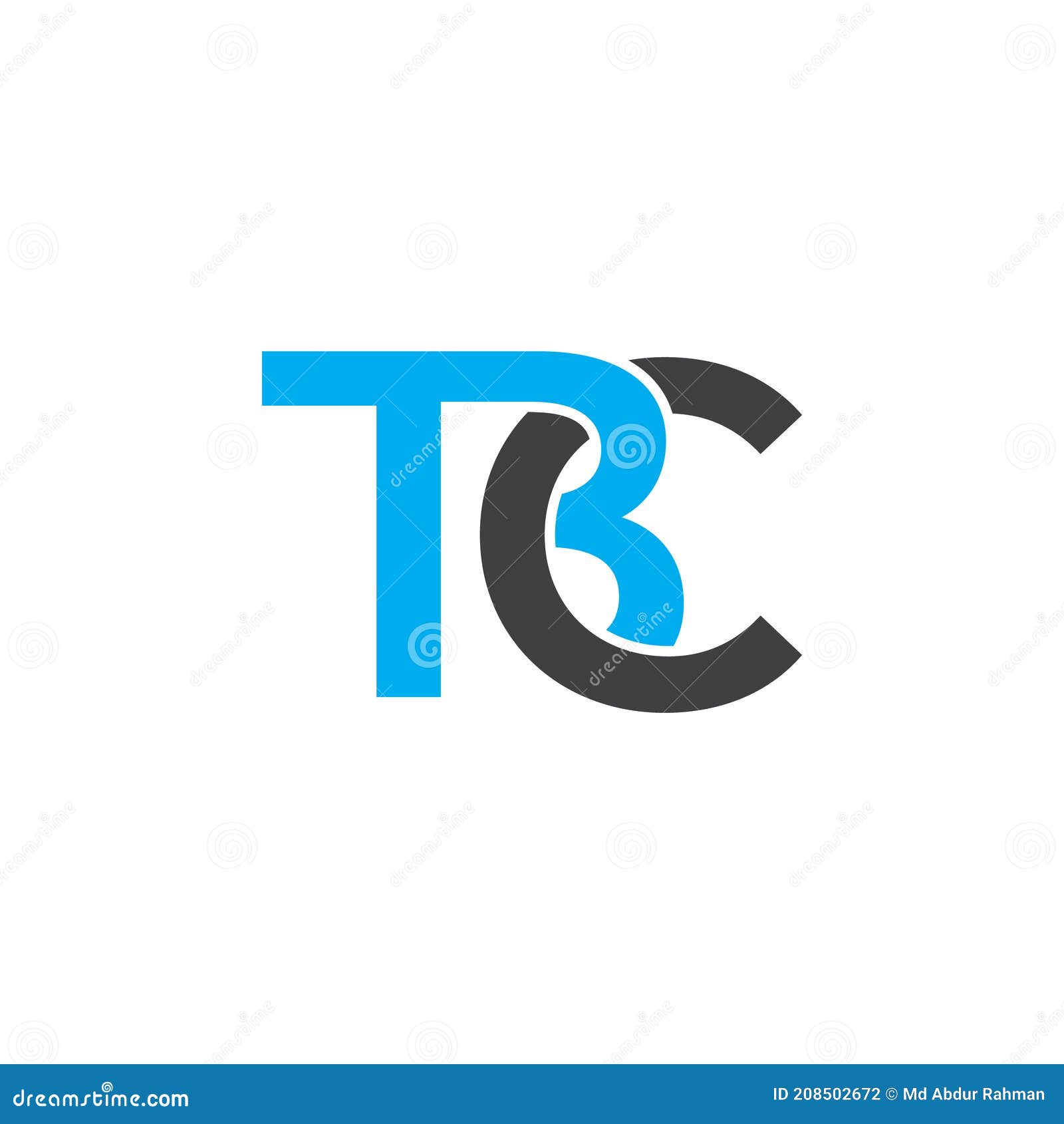 TBC TCB Unique Abstract Geometric Logo Design Stock Vector ...