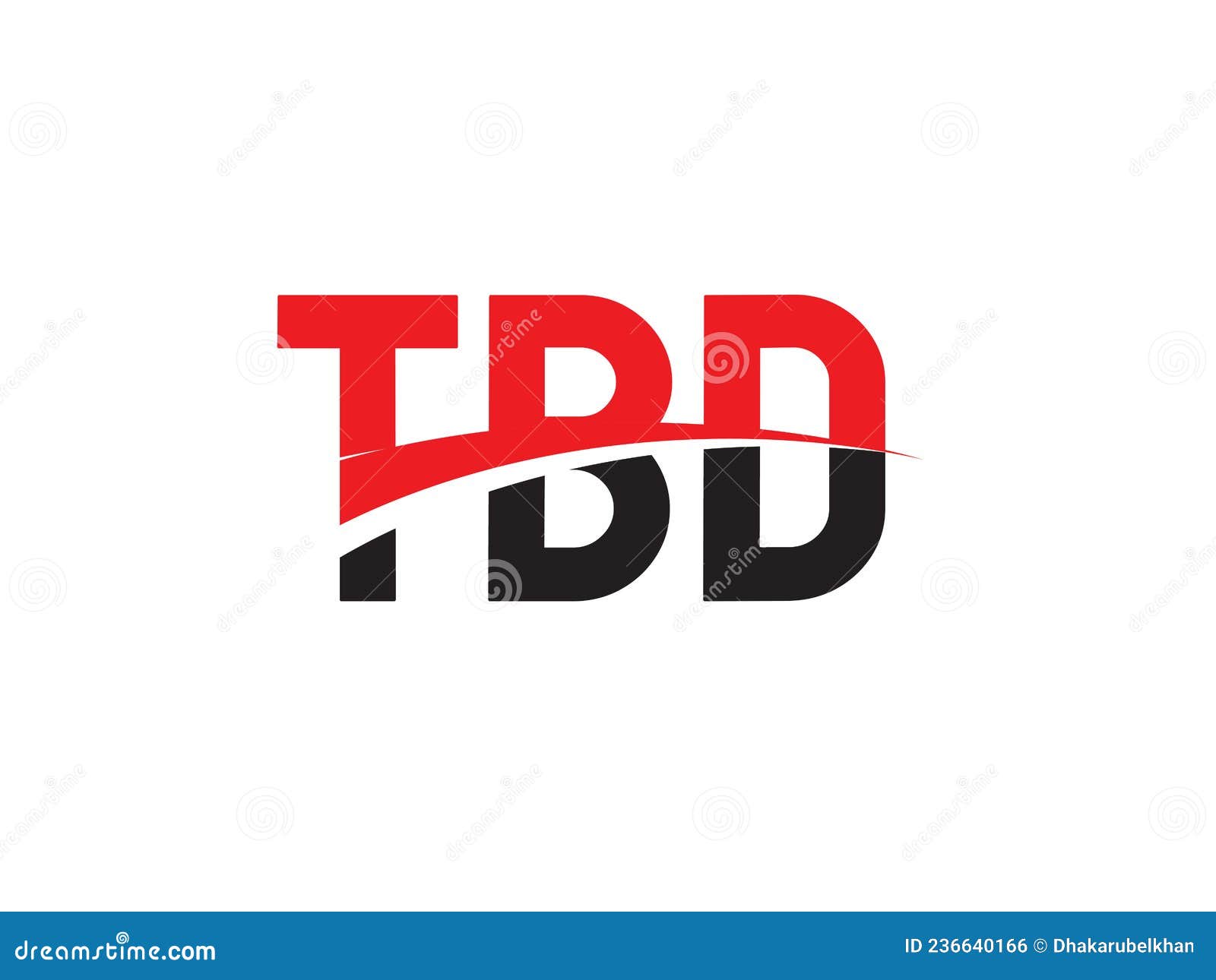 TBD Letter Initial Logo Design Vector Illustration Stock Vector ...