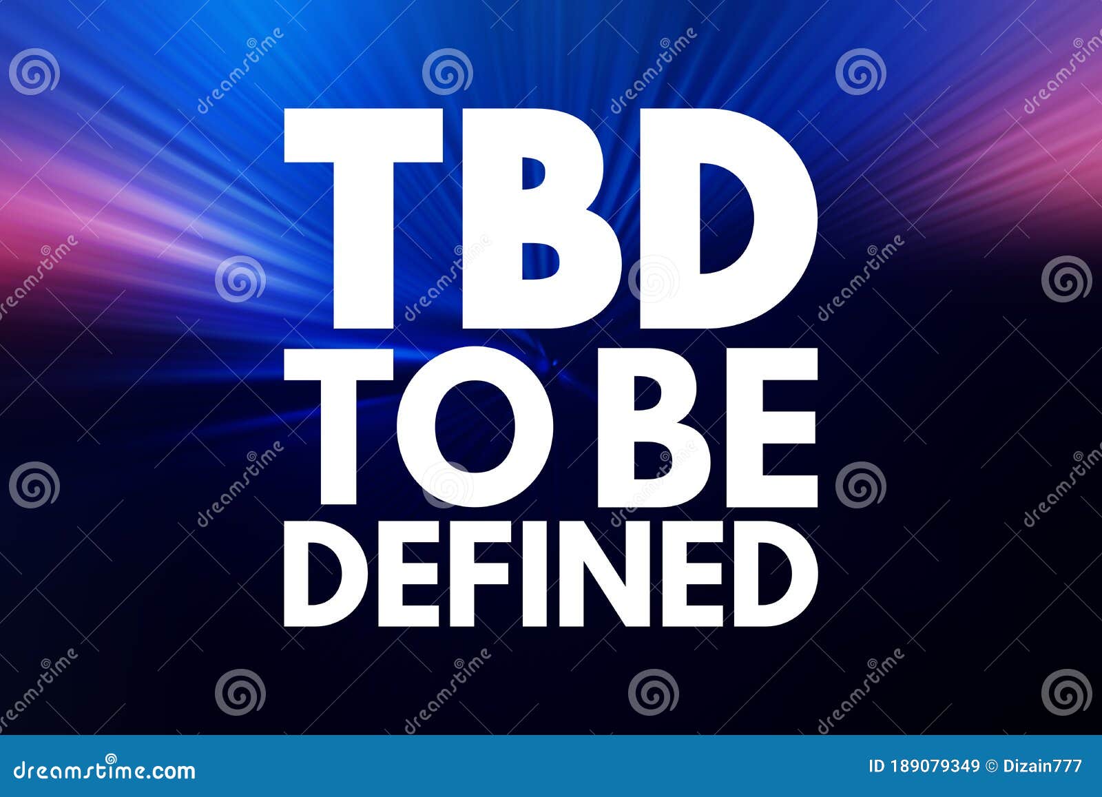 Tbd To Be Defined Concept With Big Word Or Text And Team People With ...