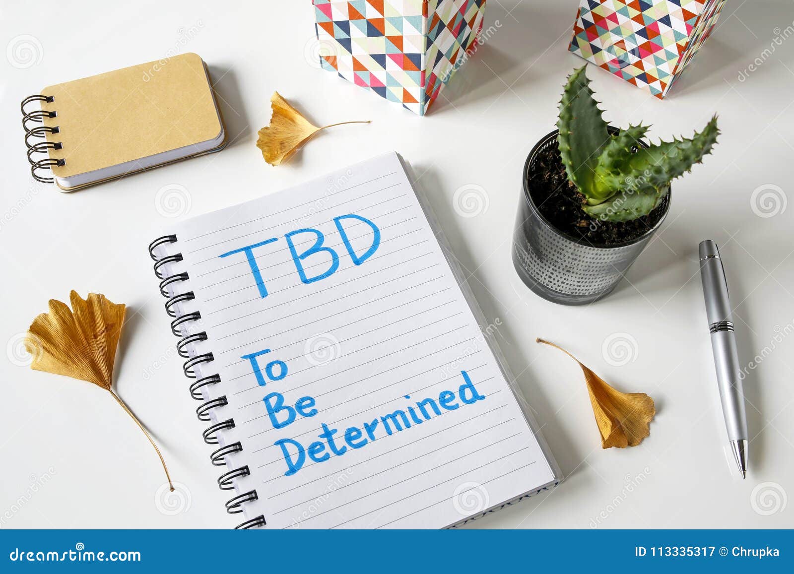 TBD To Be Determined Written in a Notebook Stock Image - Image of event ...