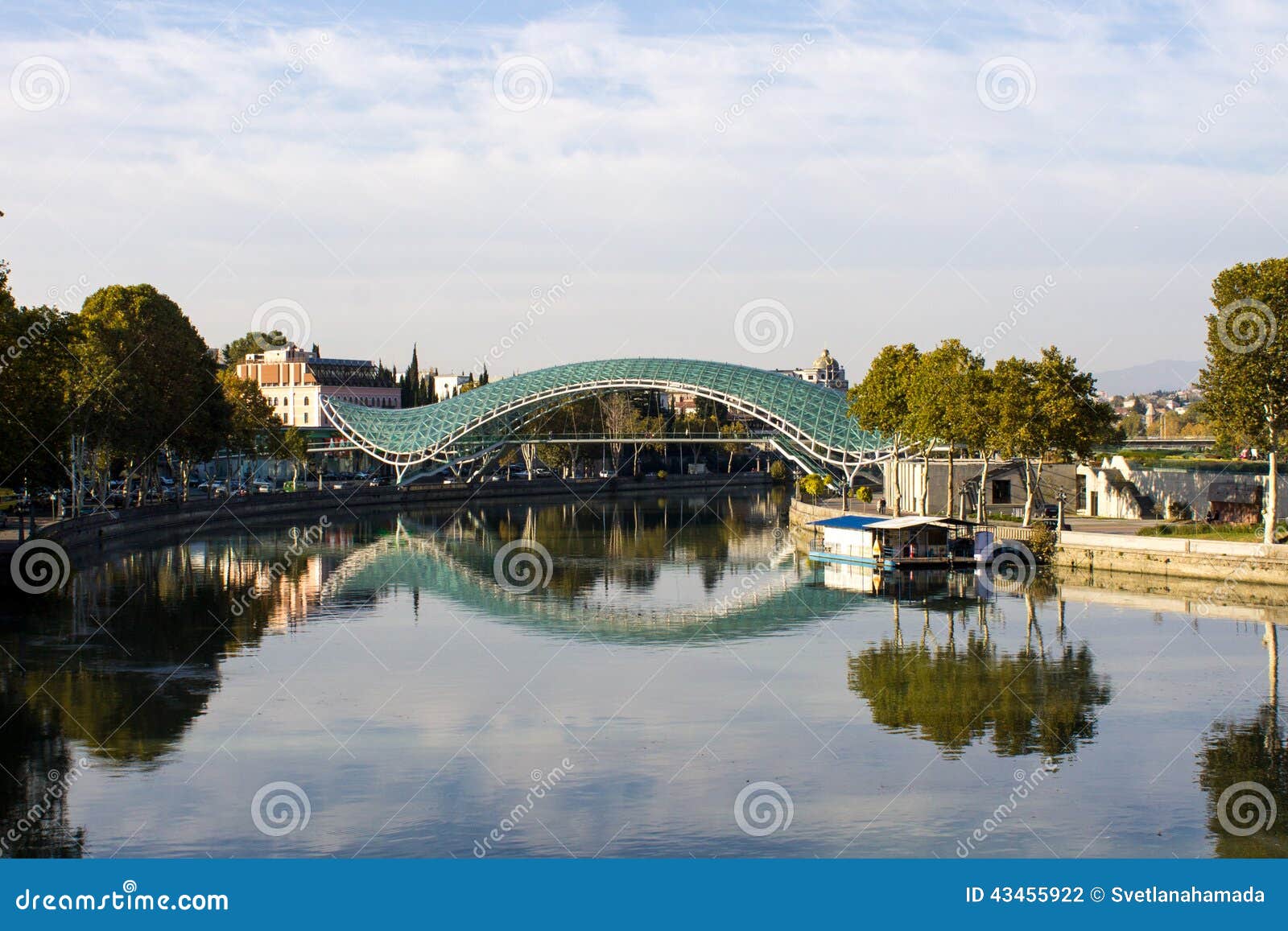 Tbilisi - Bridge of pease editorial photography. Image of georgia ...