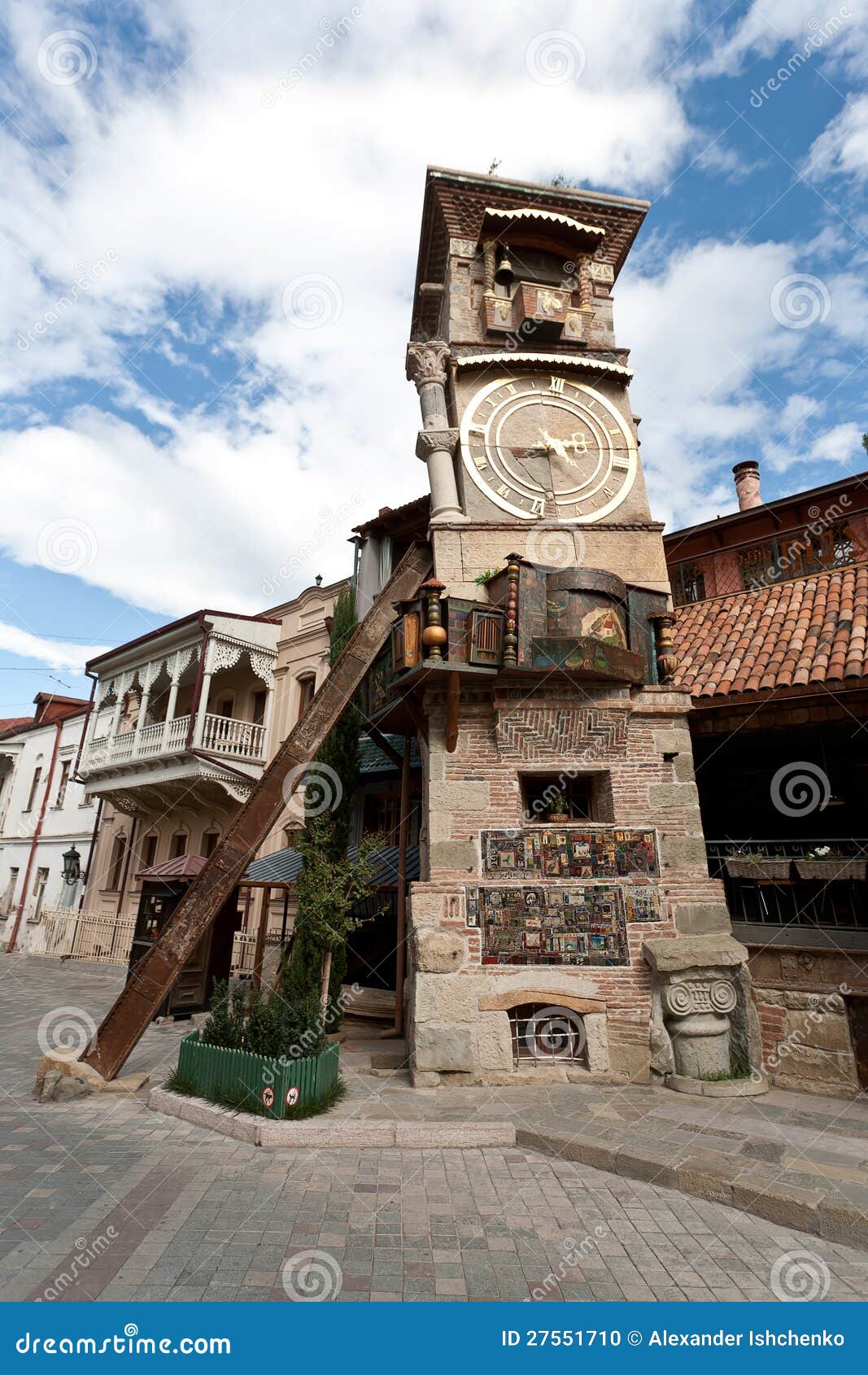 Tbilisi falling tower. stock photo. Image of georgia - 27551710