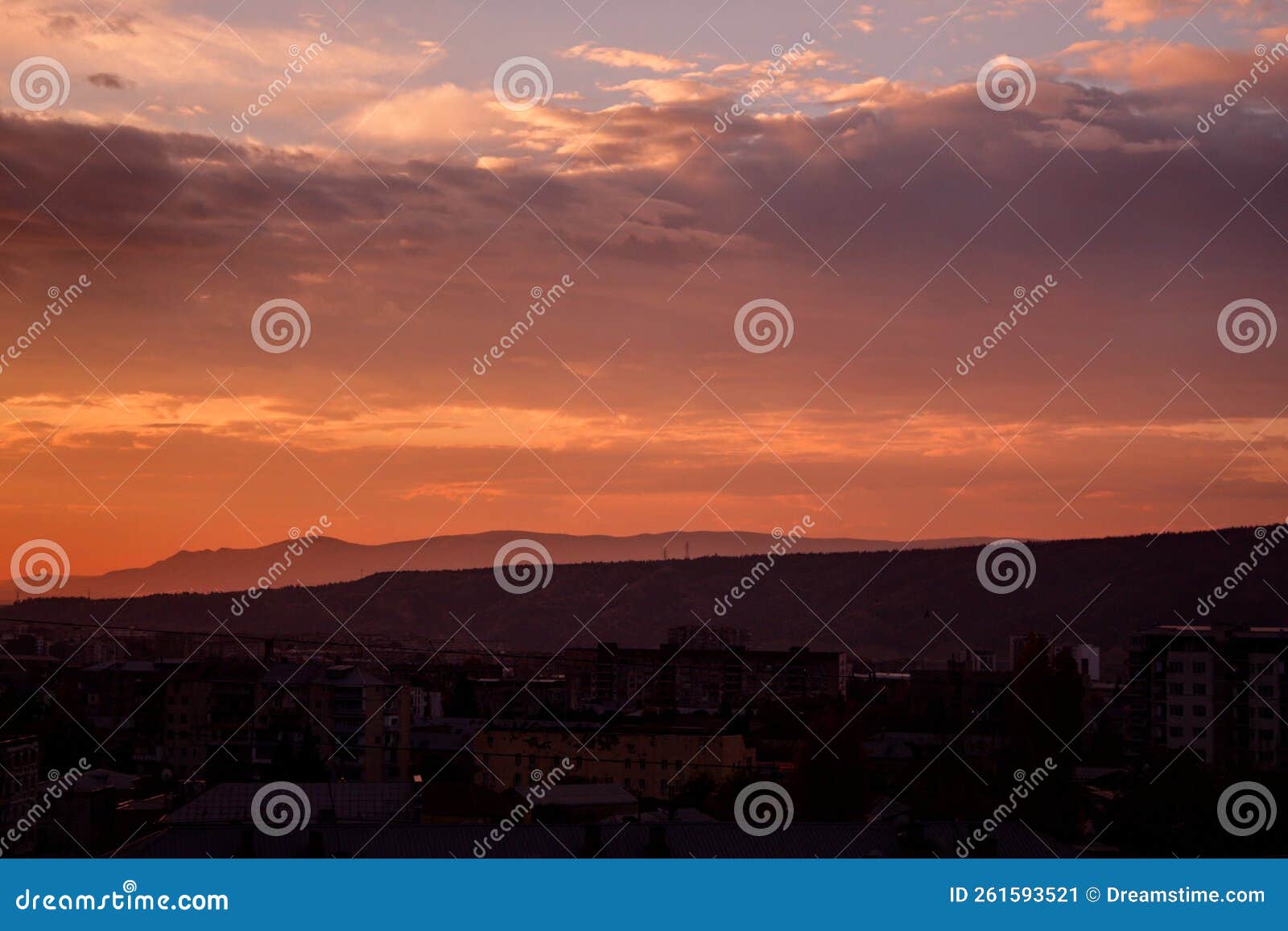 Tbilisi Georgia Sun Fall Mountain Stock Image - Image of fall, mountain ...