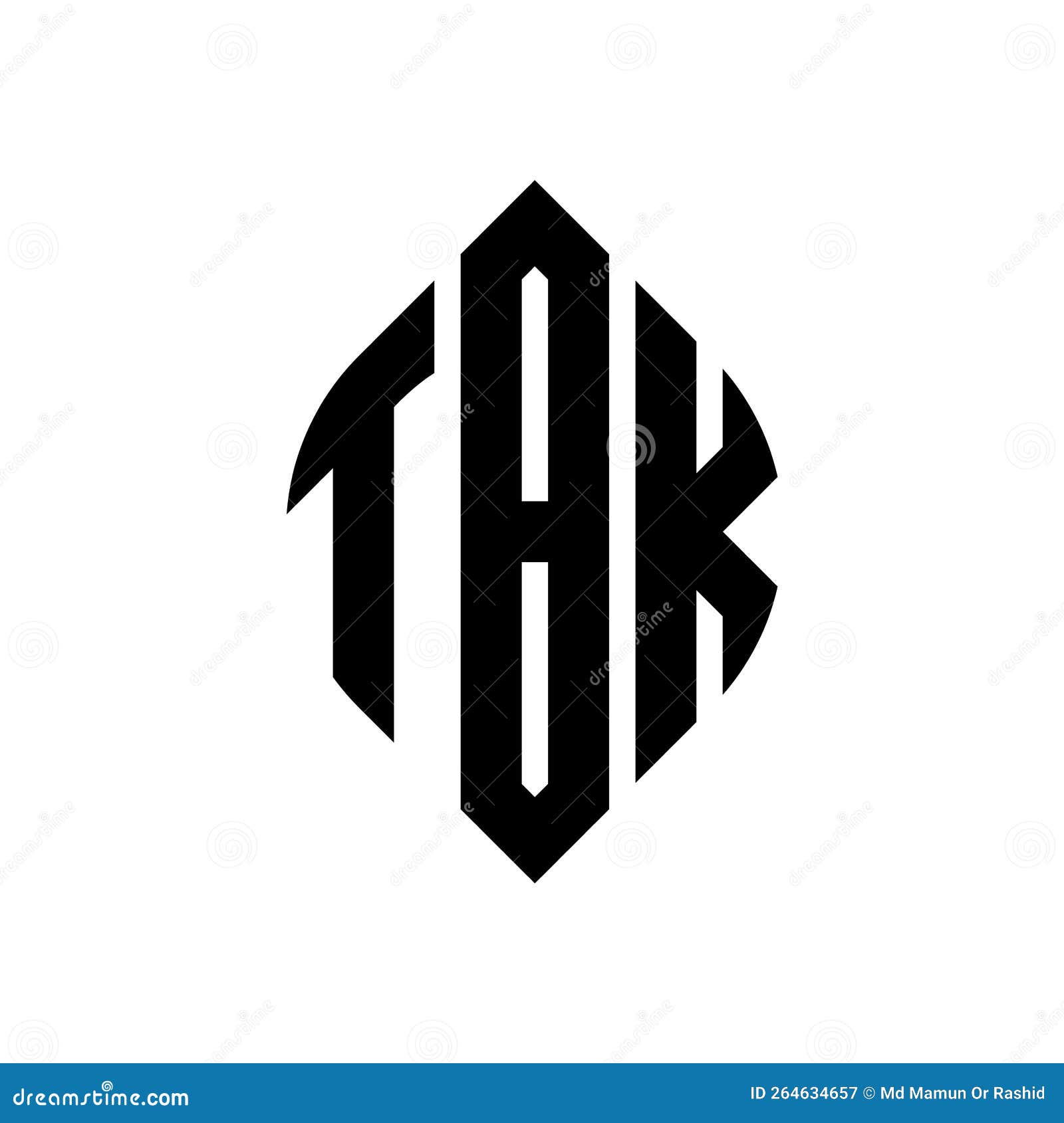 TBK Circle Letter Logo Design with Circle and Ellipse Shape. TBK ...