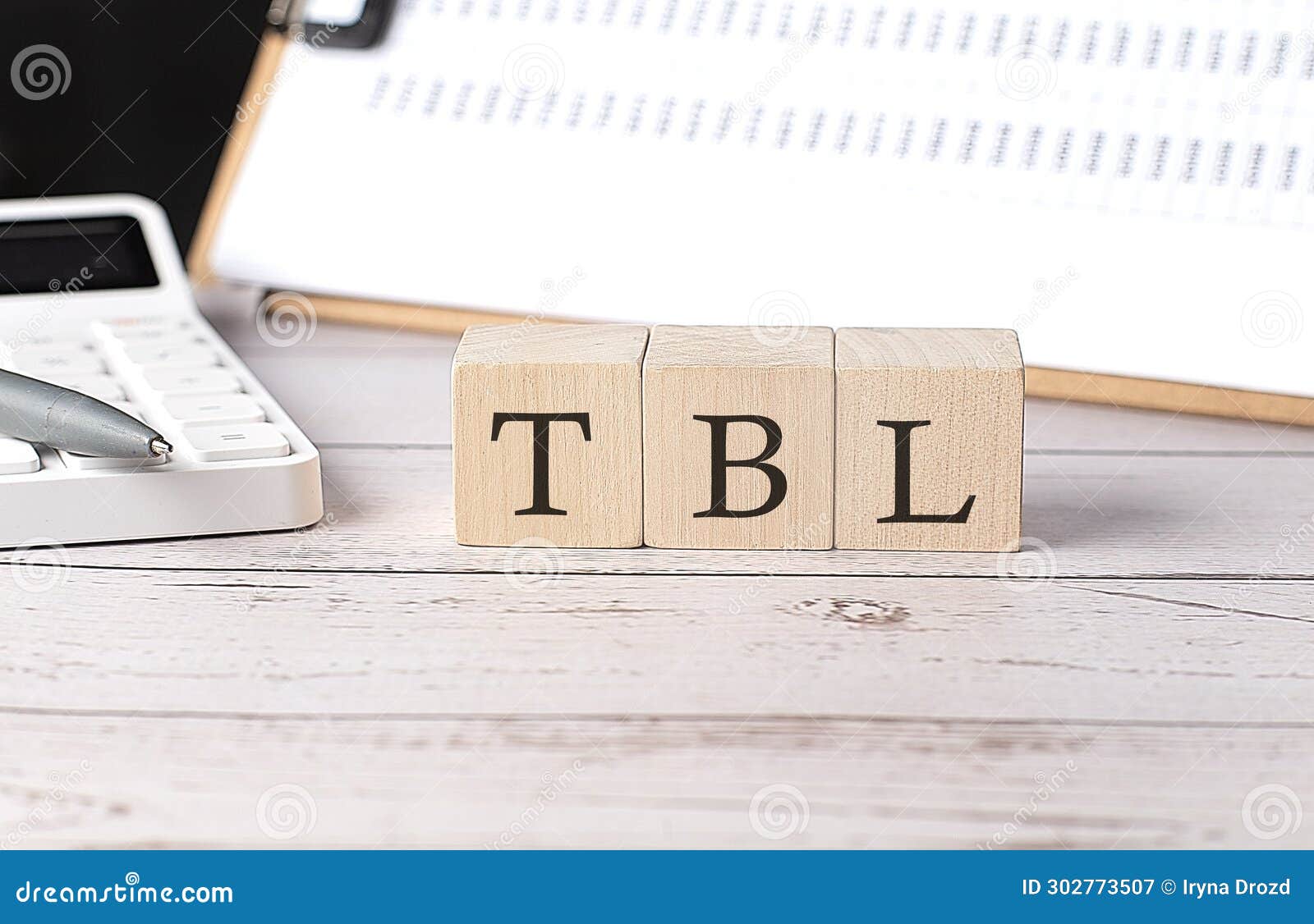 TBL Written on Wooden Cube on Keyboard with Office Tools Stock Image ...
