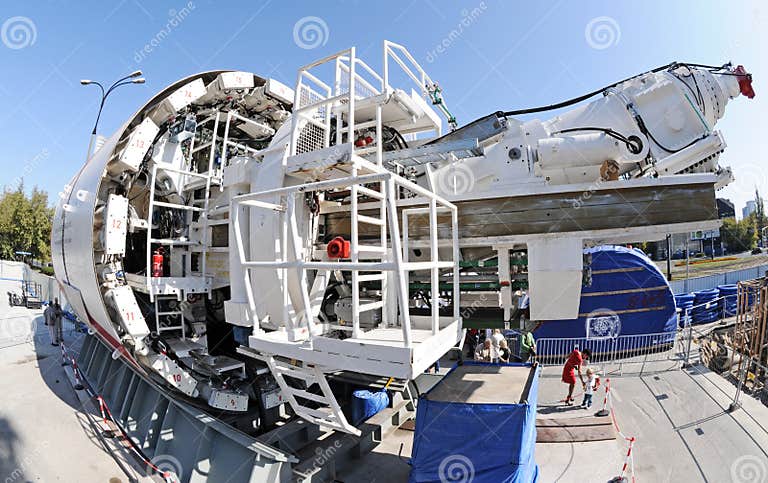 TBM machine in Warsaw editorial photo. Image of underground - 21714136