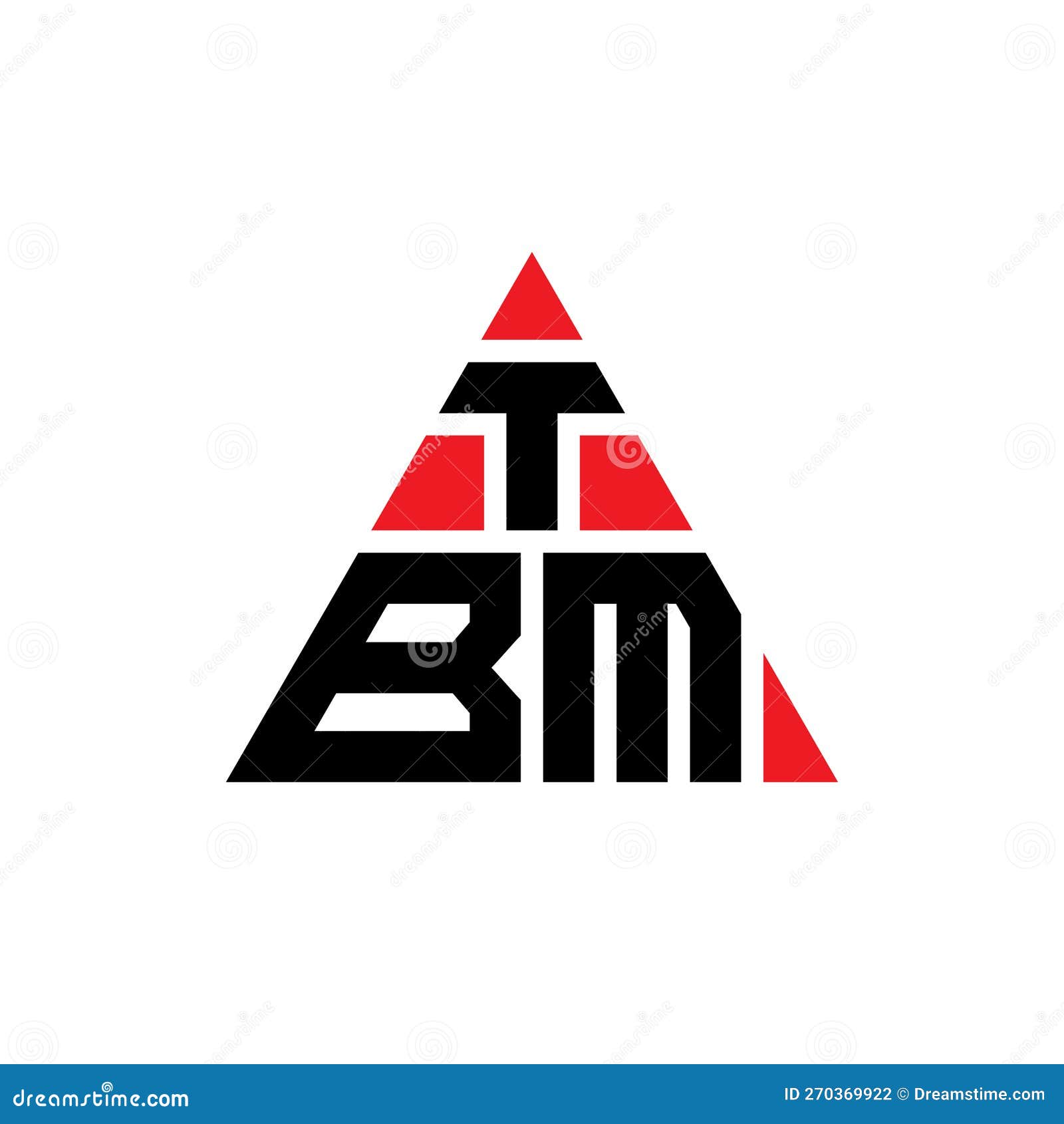 TBM Triangle Letter Logo Design with Triangle Shape. TBM Triangle Logo ...