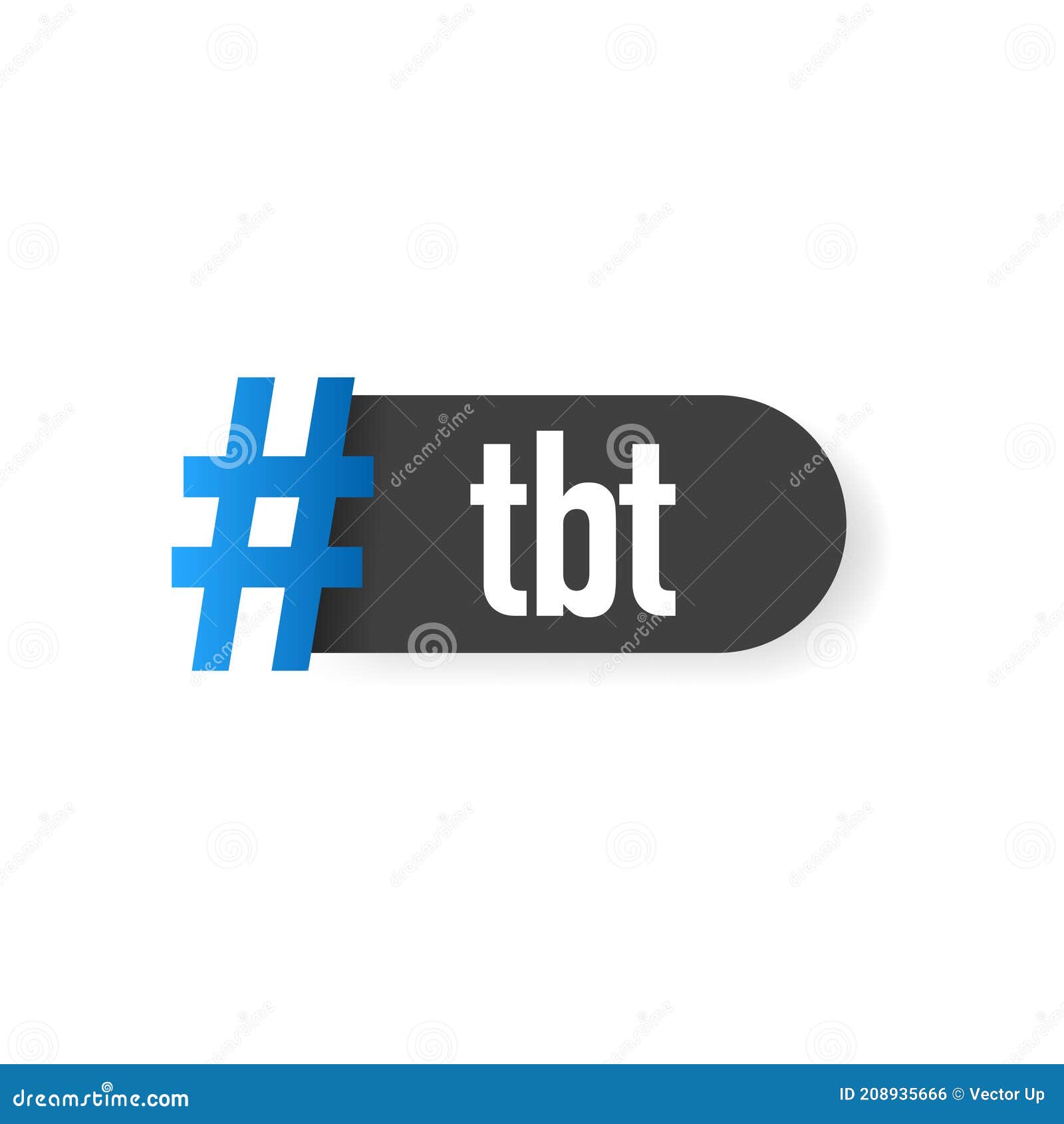 Tbt Hashtag Thursdat Throwback Symbol. Stock Vector - Illustration of ...