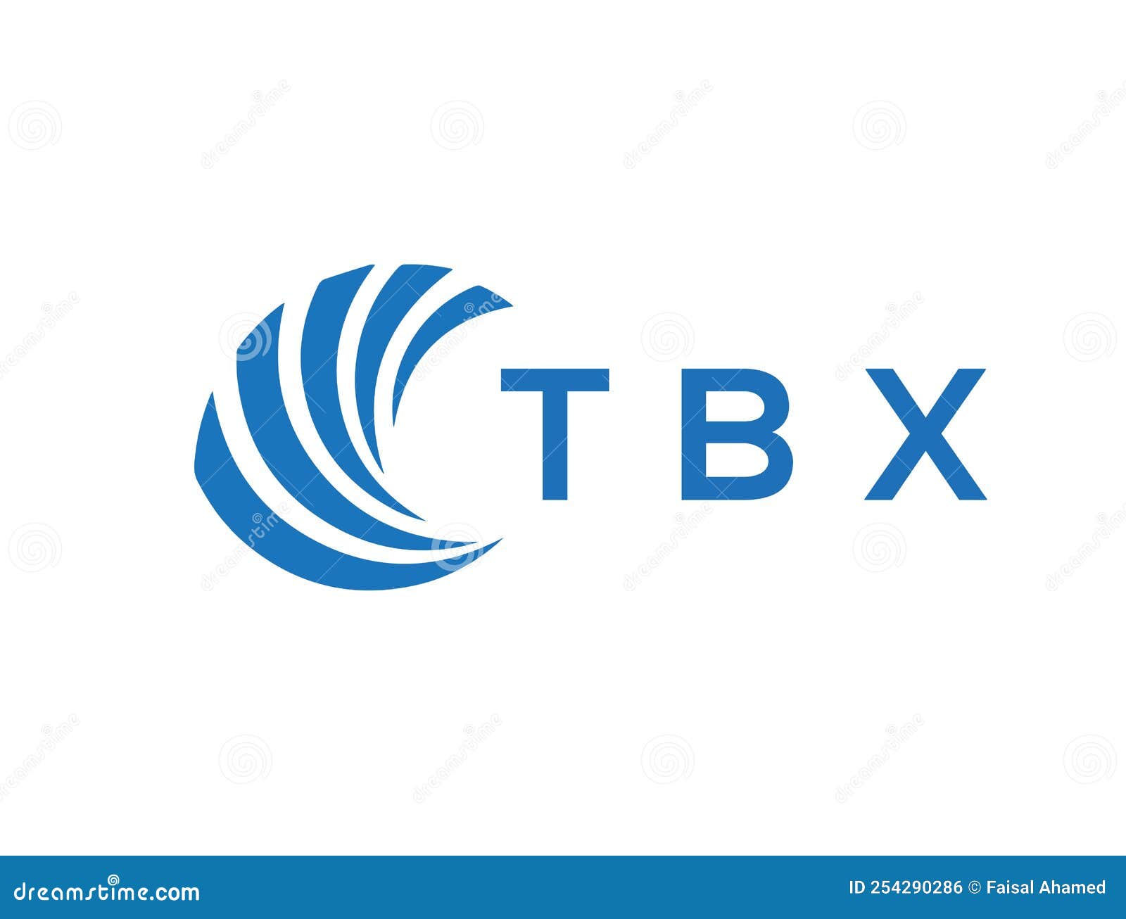 TBX Letter Logo Design on White Background. TBX Creative Circle Letter ...