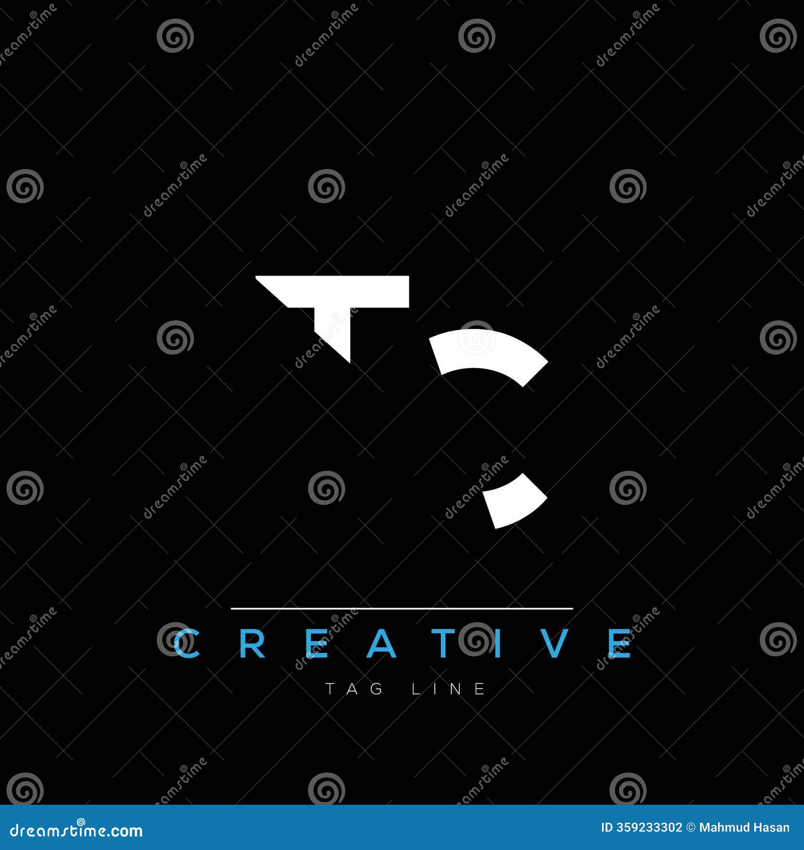 TC creative Monogram Logo stock vector. Illustration of typeface ...
