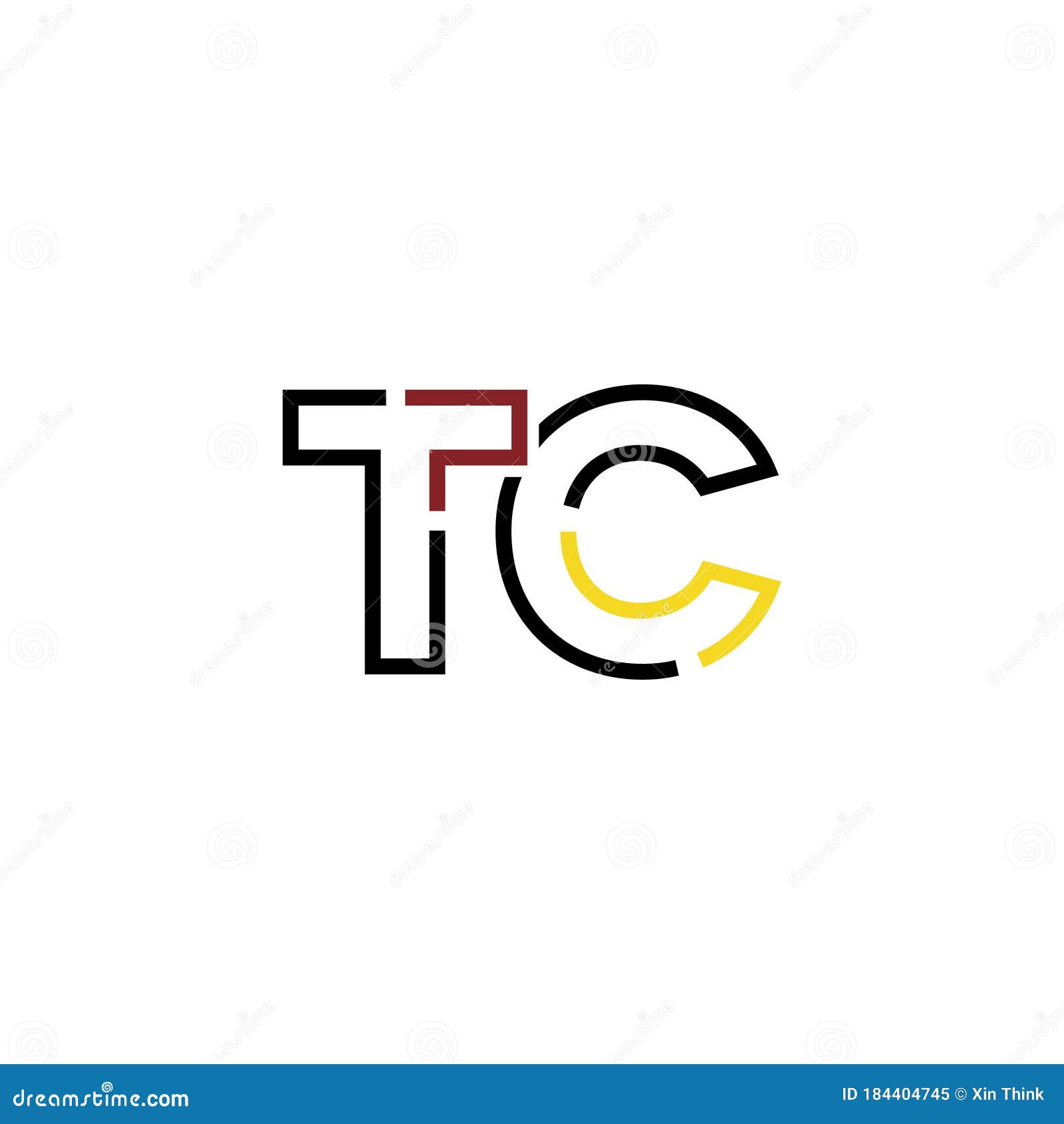 TC Letter Logo Icon Design Template Elements Stock Vector ...