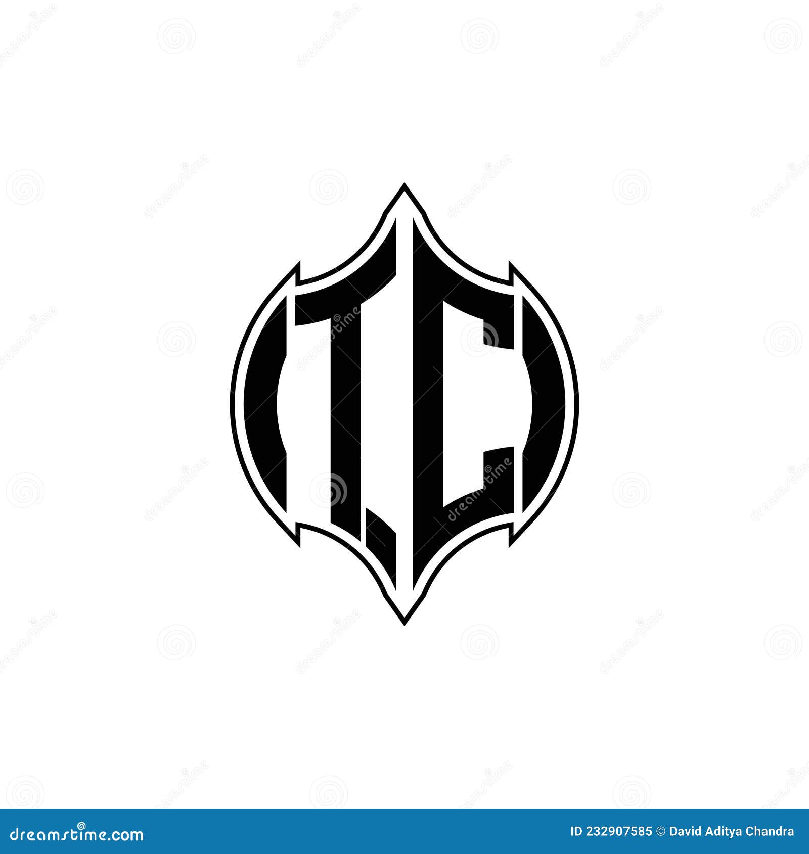 TC Logo Monogram Geometric Shield Shape Style Stock Vector ...