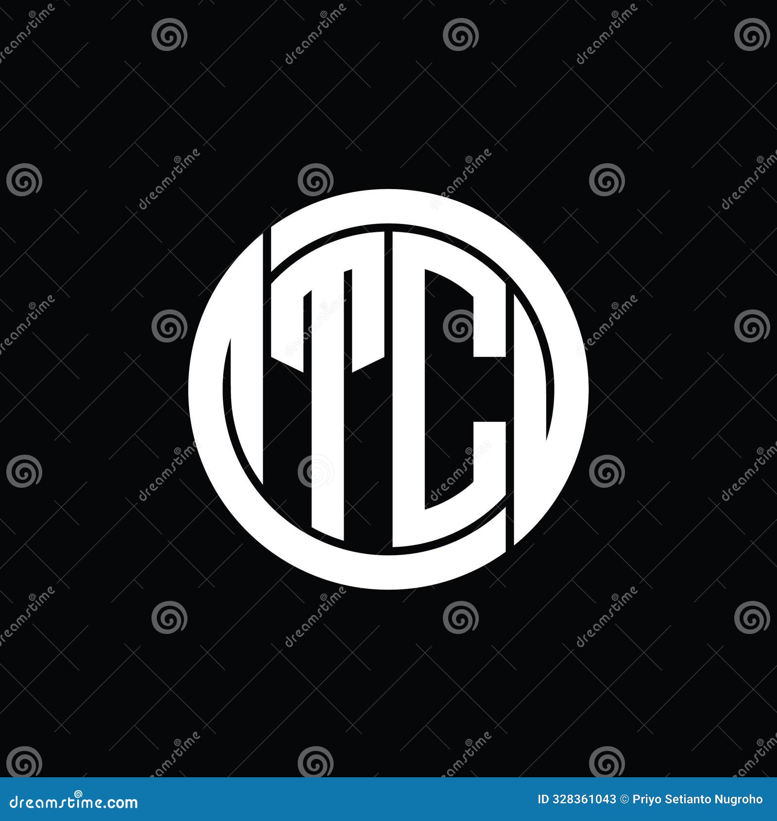 TC Logo Monogram Shield Inside Circle Shape Vector Images Design ...