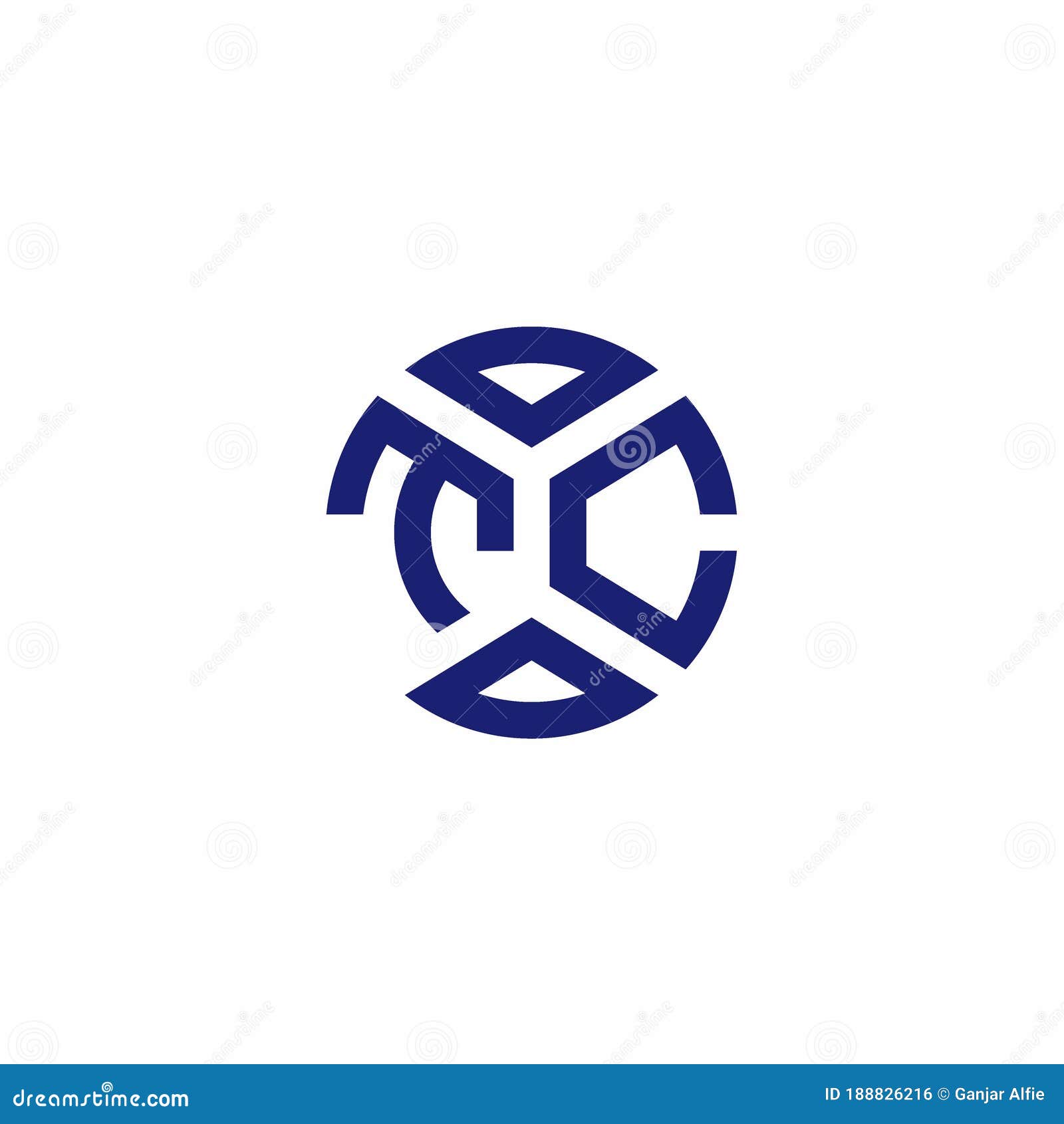 TC Monogram Logo with Abstract Shapes in Modern Style Stock Vector ...