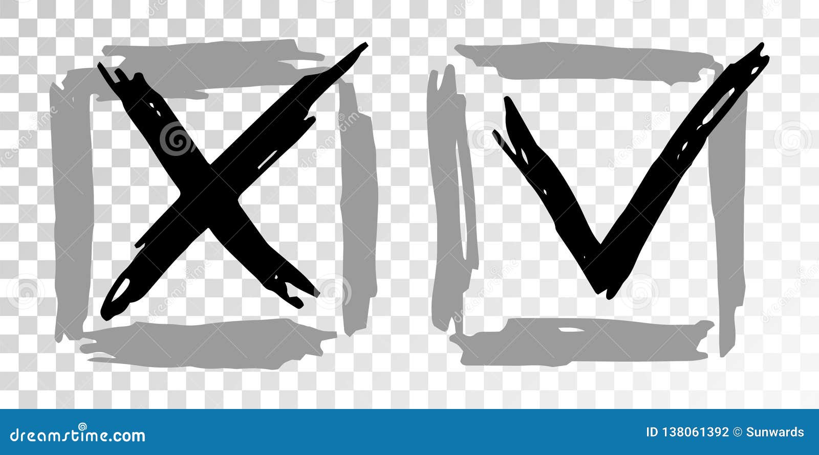 Tick Cross Vector Check Marks Icons. Stock Photo | CartoonDealer.com ...