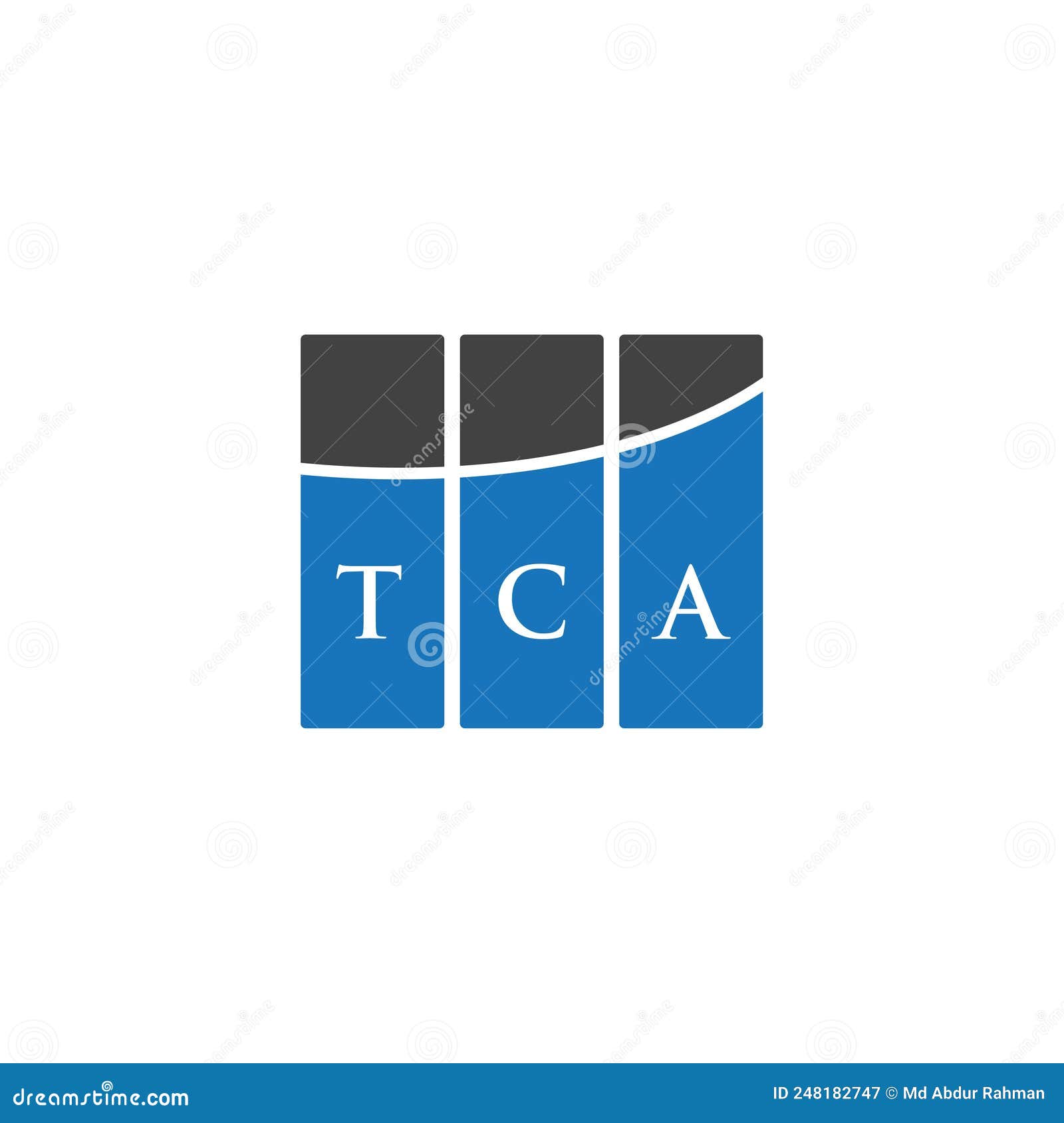 TCA Letter Logo Design On WHITE Background. TCA Creative Initials ...